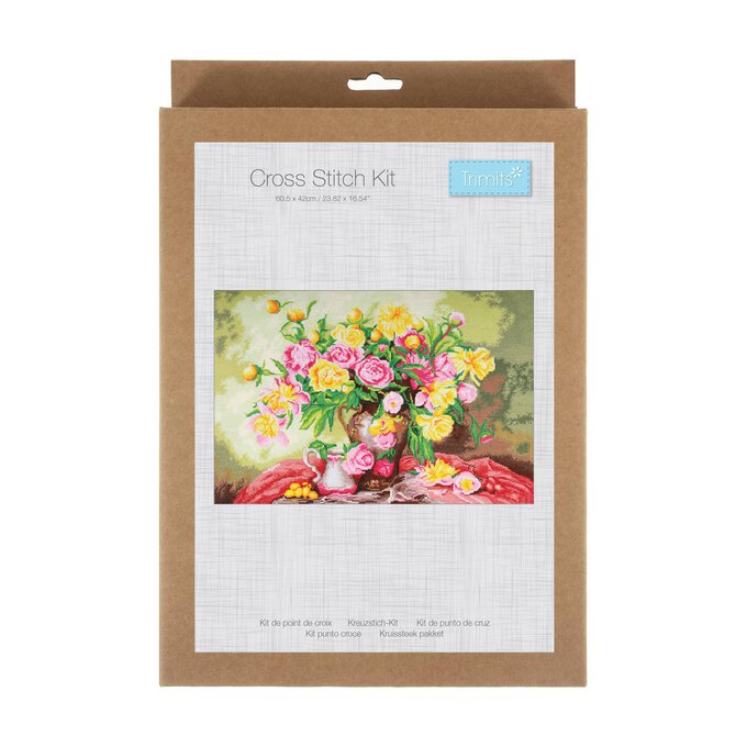 Trimits Roses XL Cross Stitch Kit 42cm x 60.5cm | Hobbycraft