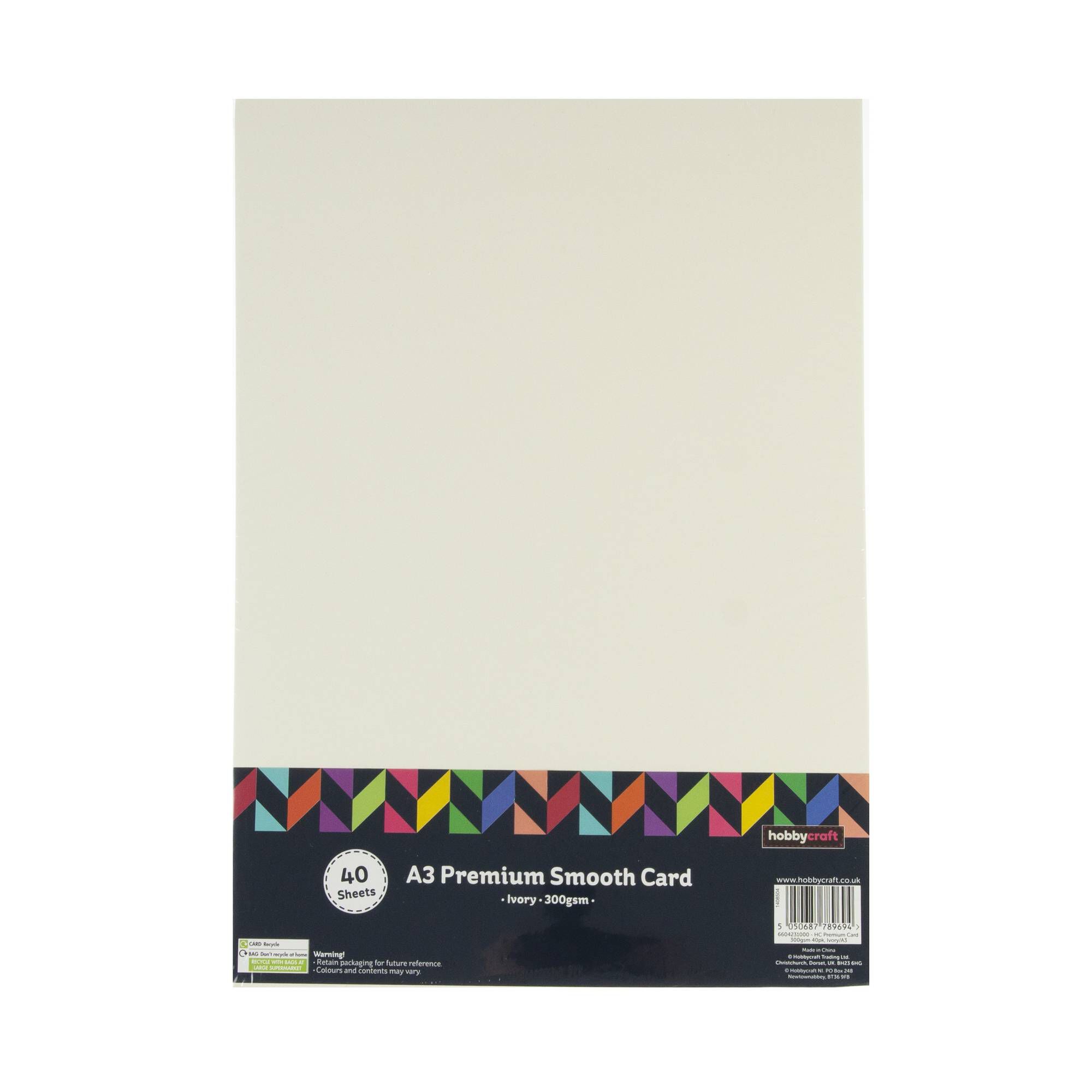Ivory Premium Smooth Card A3 40 Pack | Hobbycraft