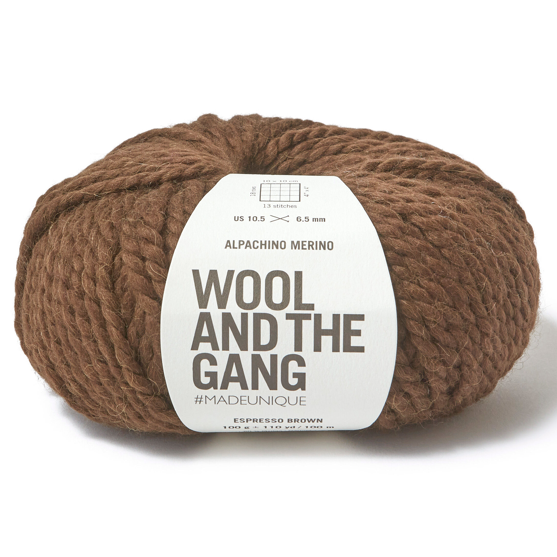 Wool and the Gang Espresso Brown Alpachino Merino 100g | Hobbycraft