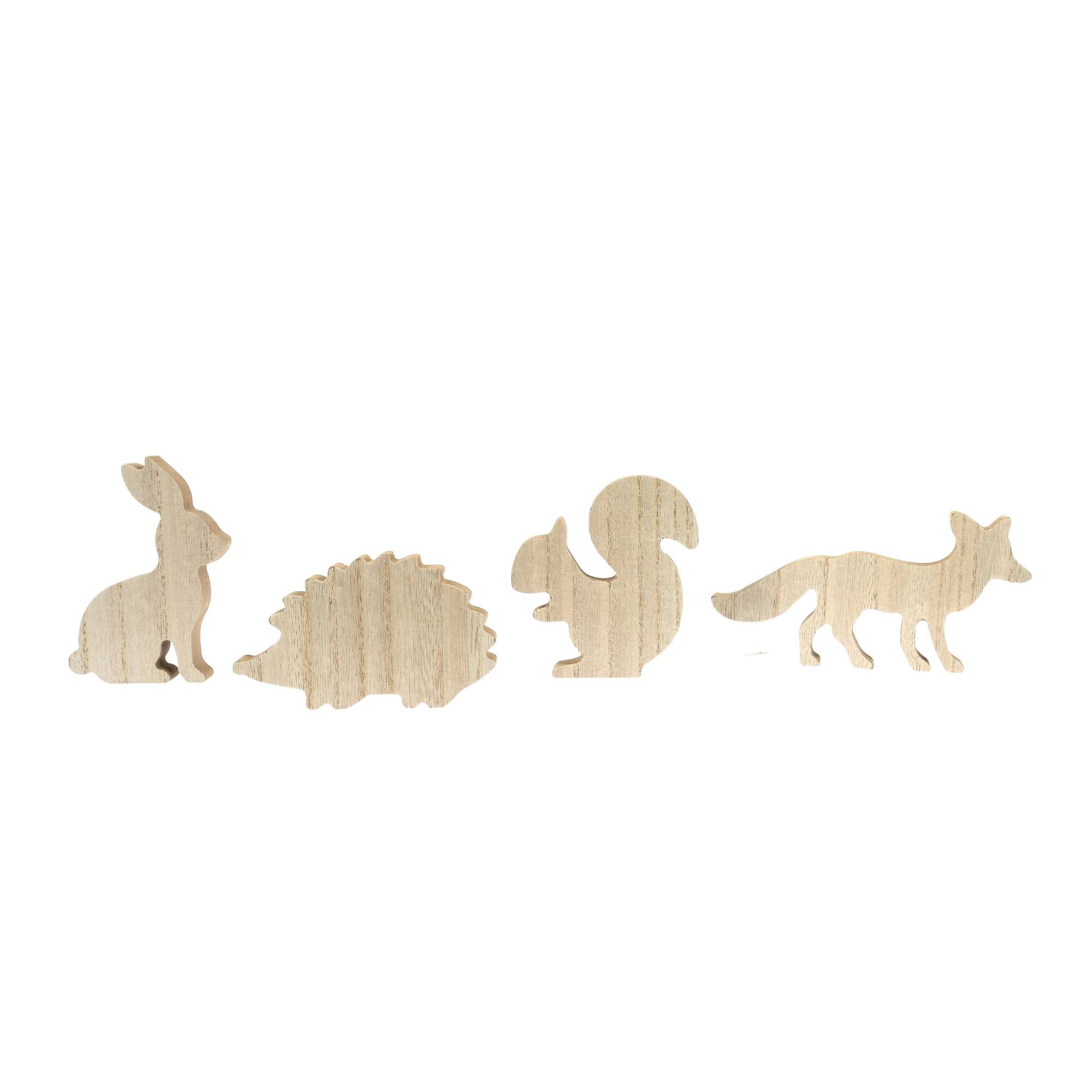 Wooden Woodland Animals 4 Pack | Hobbycraft
