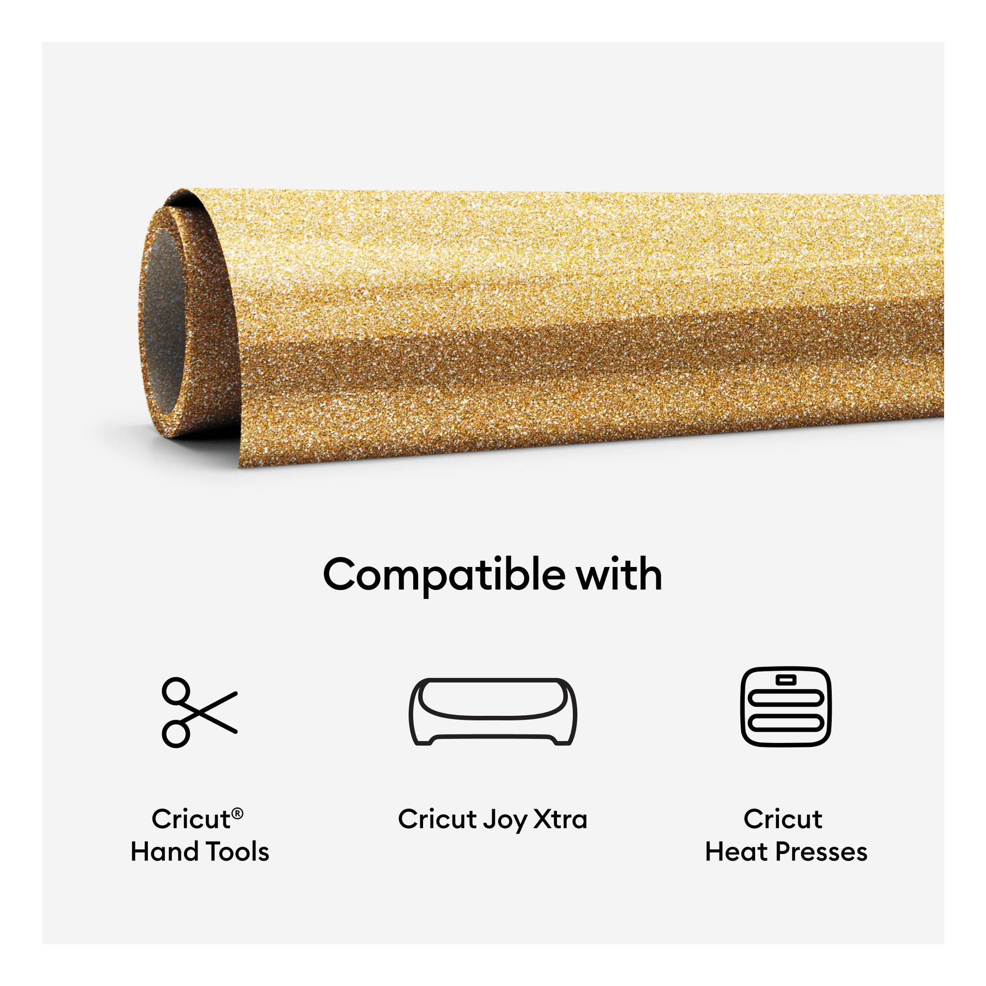 Cricut Joy Xtra Gold Prismatic Glitter Smart Iron-On 9.5 x 19 Inches ...