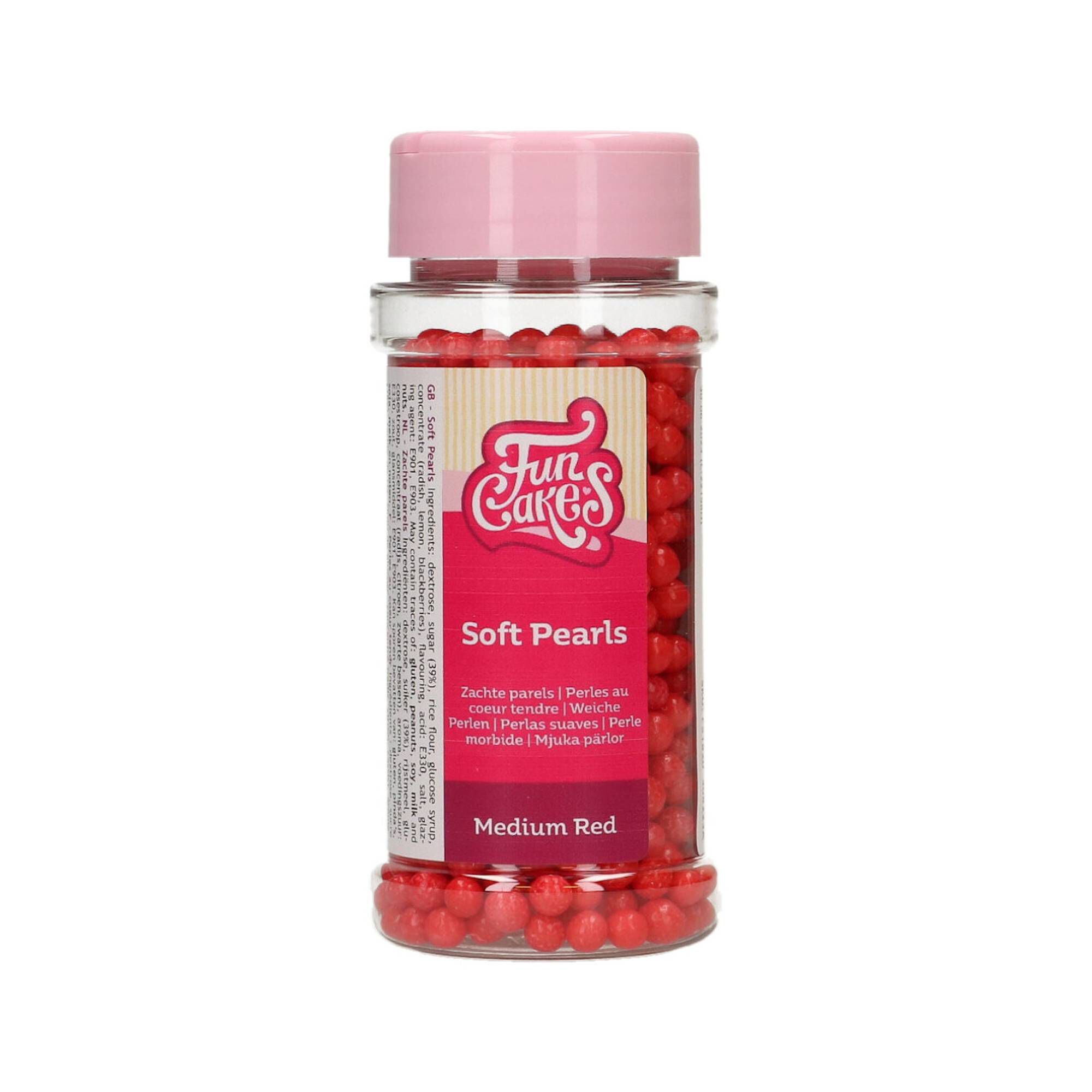 FunCakes Red Soft Pearls 4mm 60g | Hobbycraft