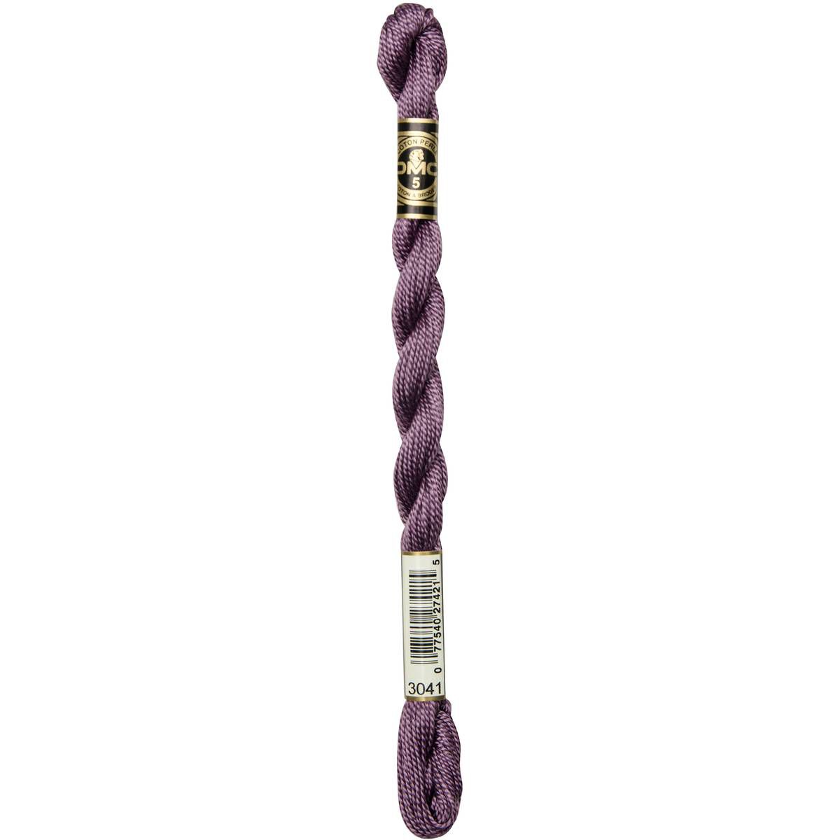 DMC Purple Pearl Cotton Thread Size 5 25m (3041) | Hobbycraft
