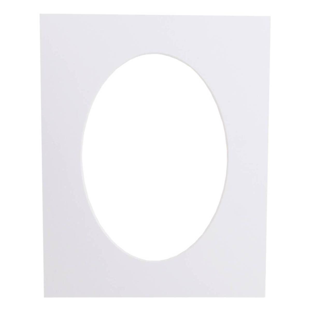 Iced White Single Oval Aperture Mount 25cm x 20cm | Hobbycraft