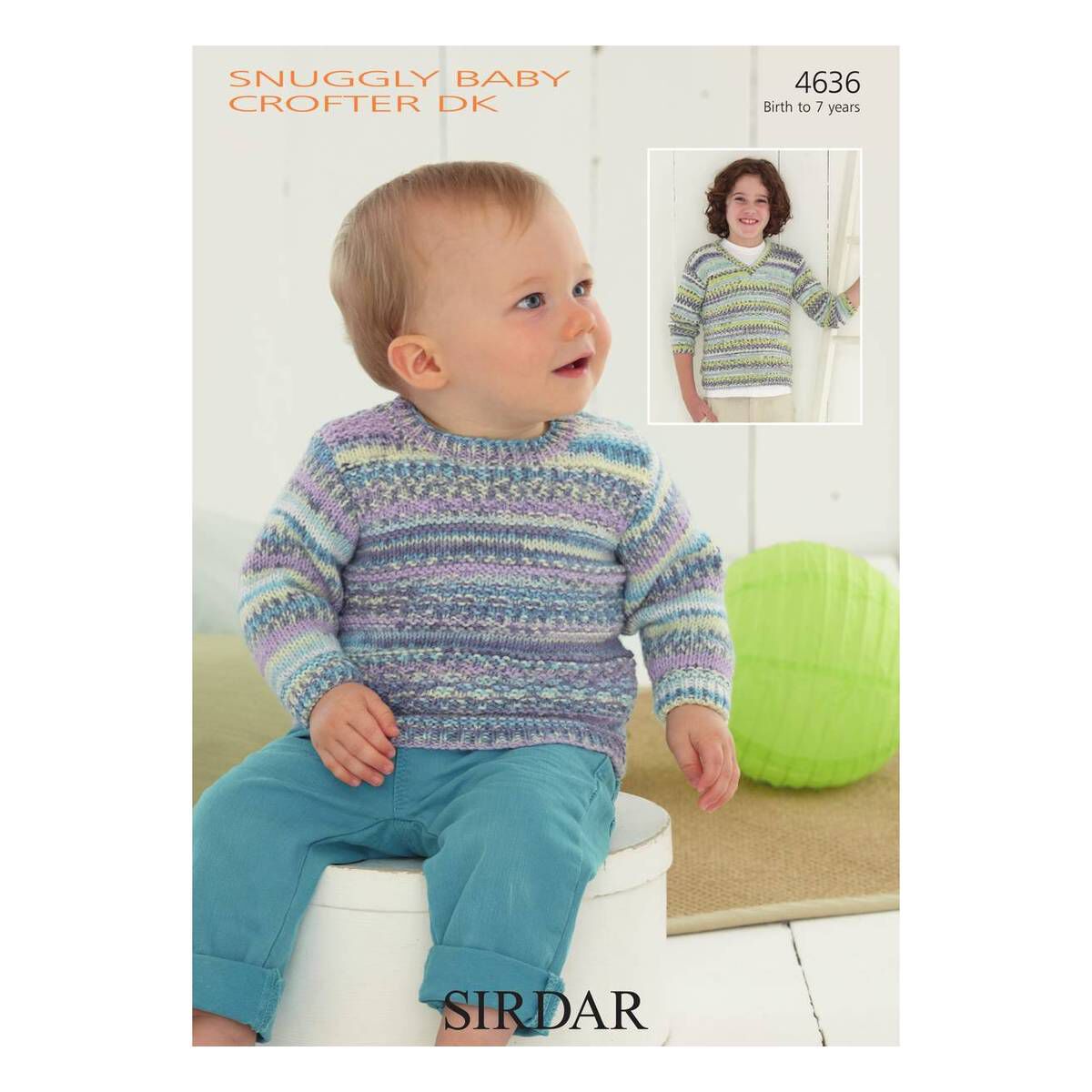 Sirdar Snuggly Baby Crofter DK Boys' Sweaters Digital Pattern 4636 ...