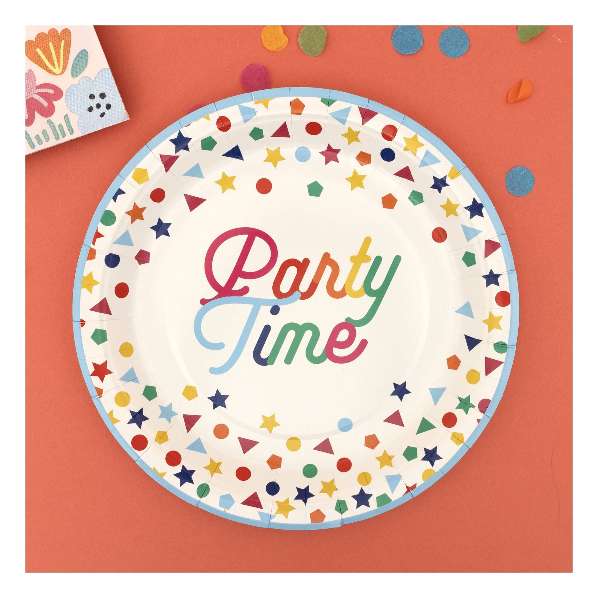 Rainbow Celebration Paper Plates 8 Pack | Hobbycraft