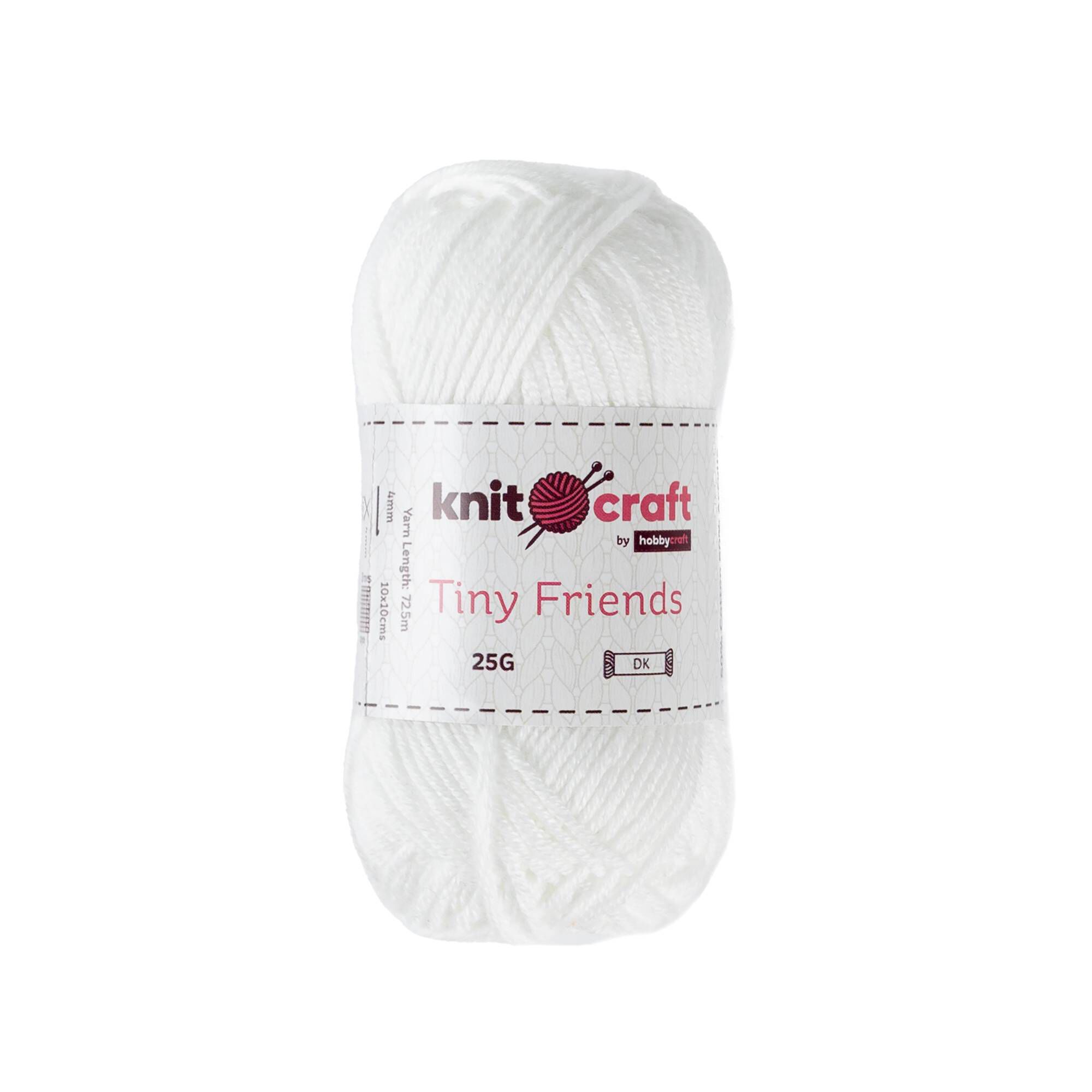 Knitcraft White Tiny Friends Yarn 25g | Hobbycraft