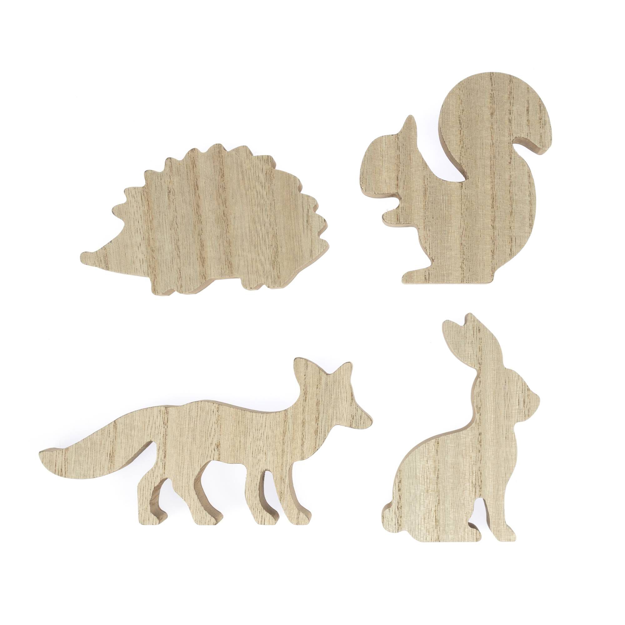 Wooden Woodland Animals 4 Pack | Hobbycraft