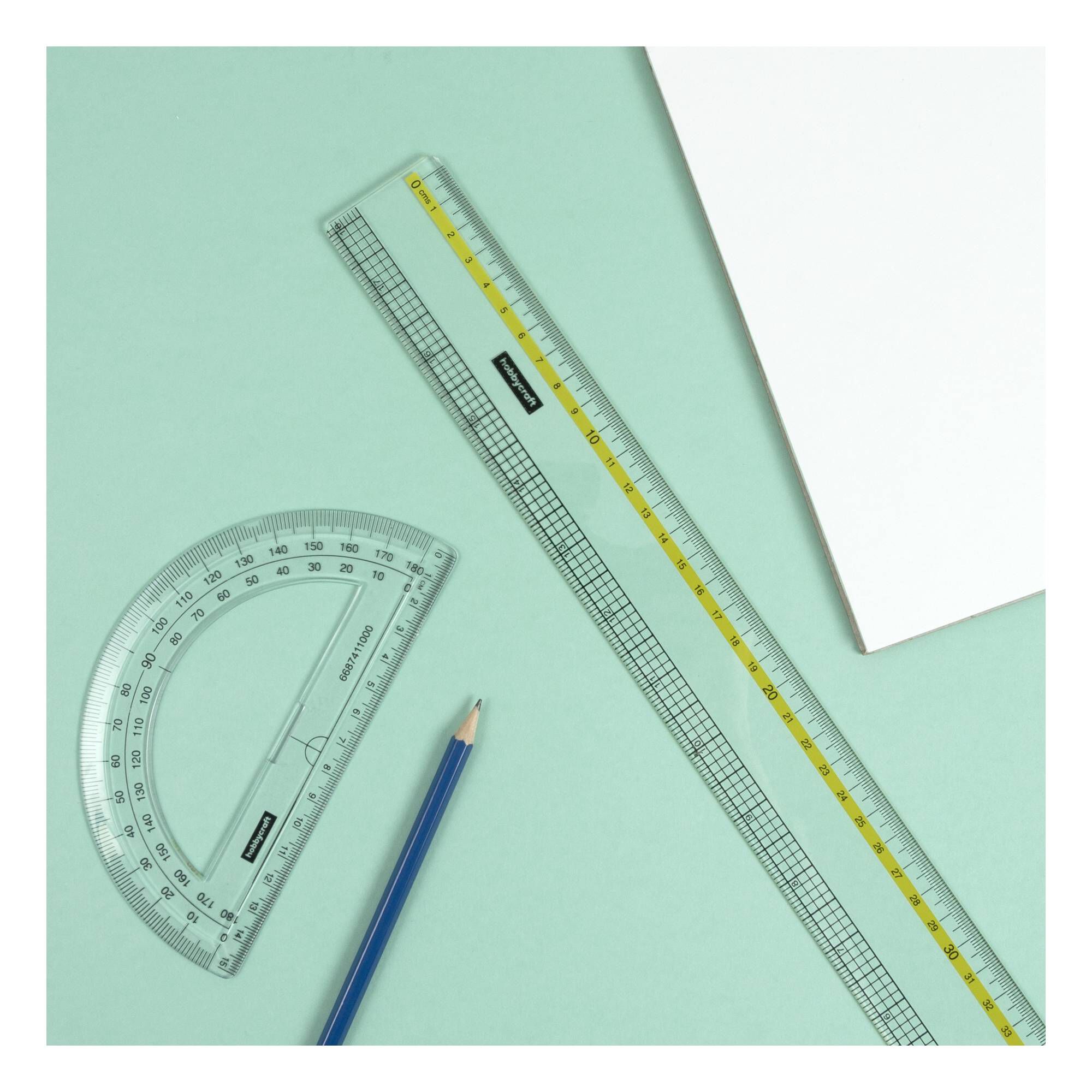 Clear Acrylic Ruler 45cm | Hobbycraft