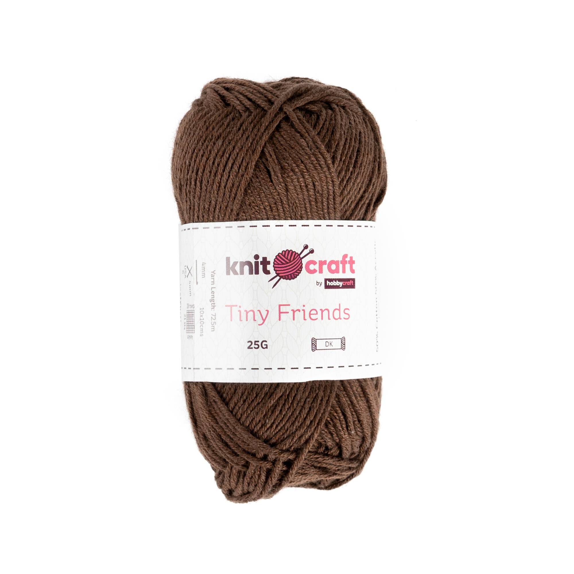 Knitcraft Dark Brown Tiny Friends Yarn 25g | Hobbycraft