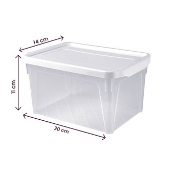 Whitefurze White Spacemaster Extra 2 Litre Storage Box | Hobbycraft