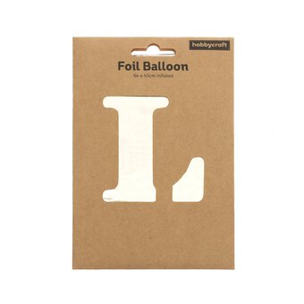 Extra Large Silver Foil Letter L Balloon | Hobbycraft