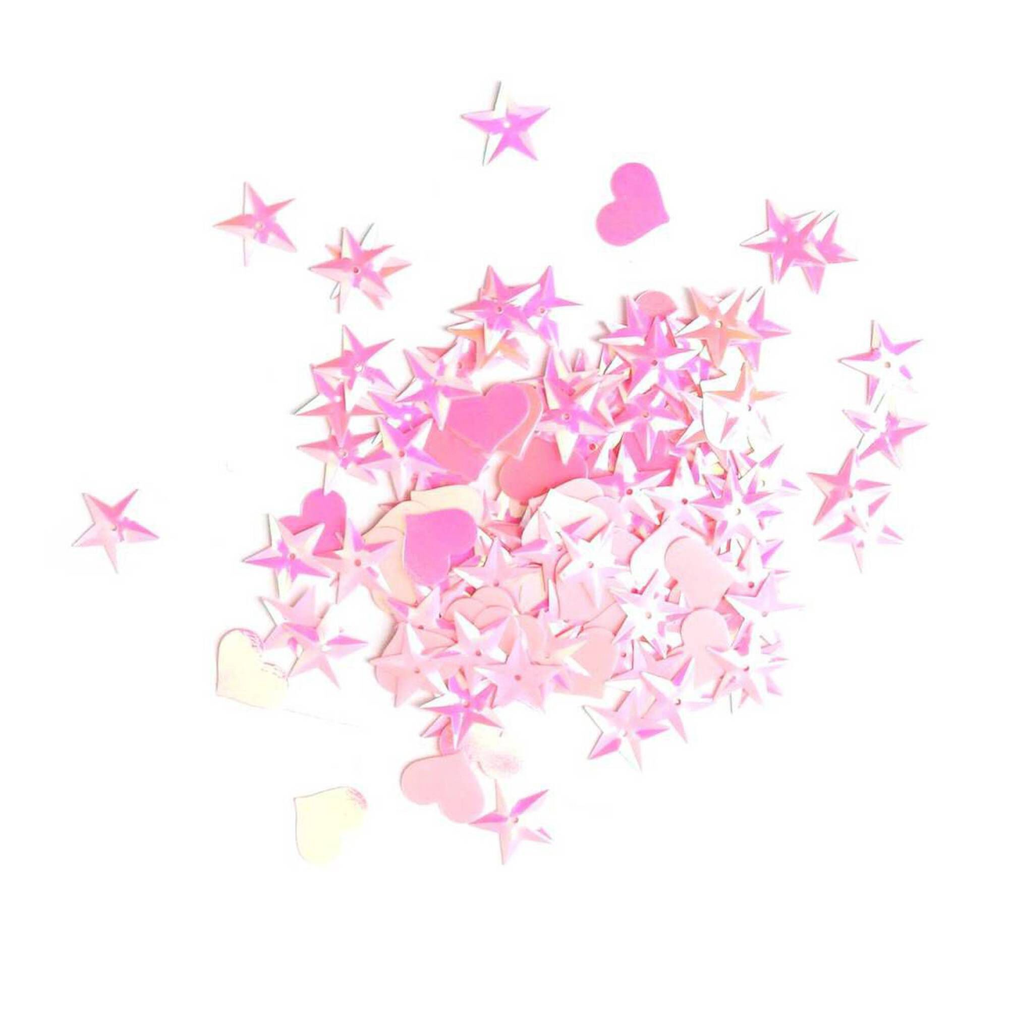 Pink Heart and Star Sequins 20g | Hobbycraft