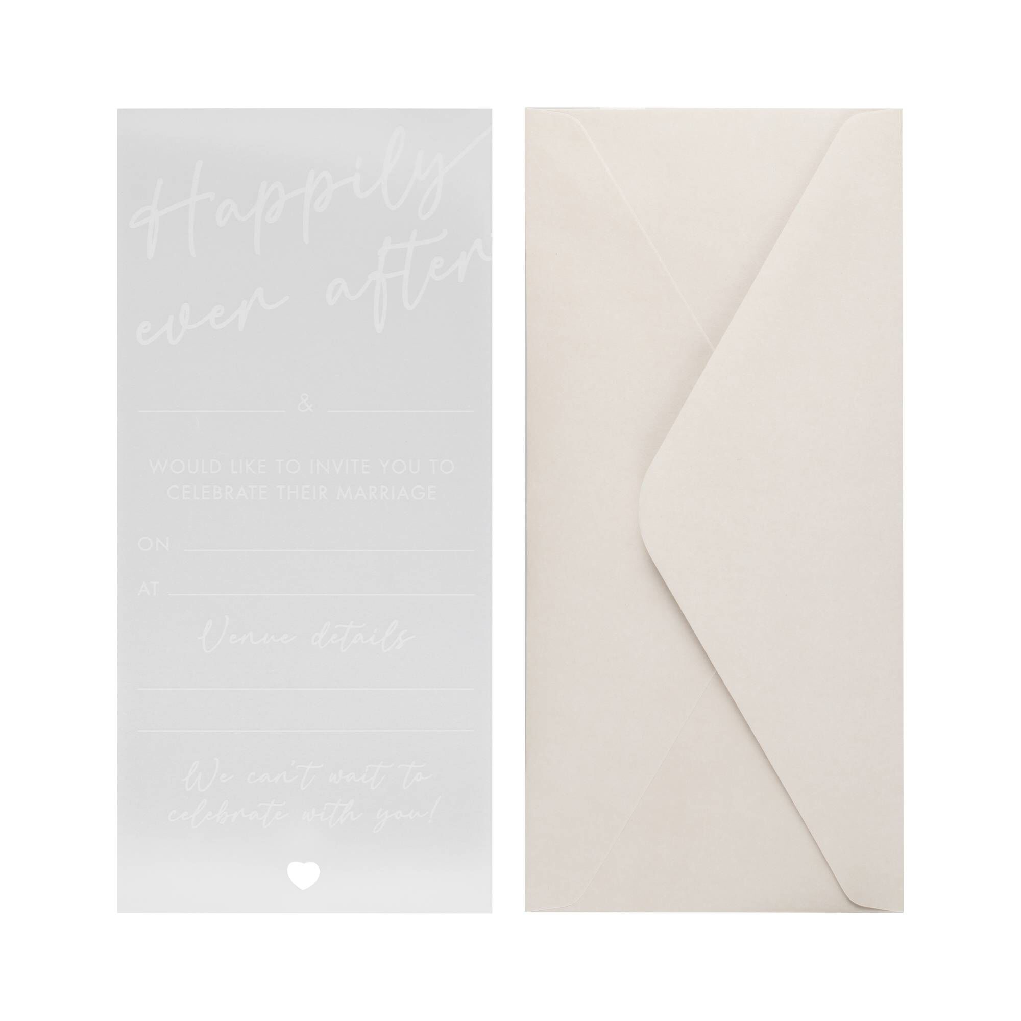 White Vellum Wedding Invitations 20 Pack | Hobbycraft