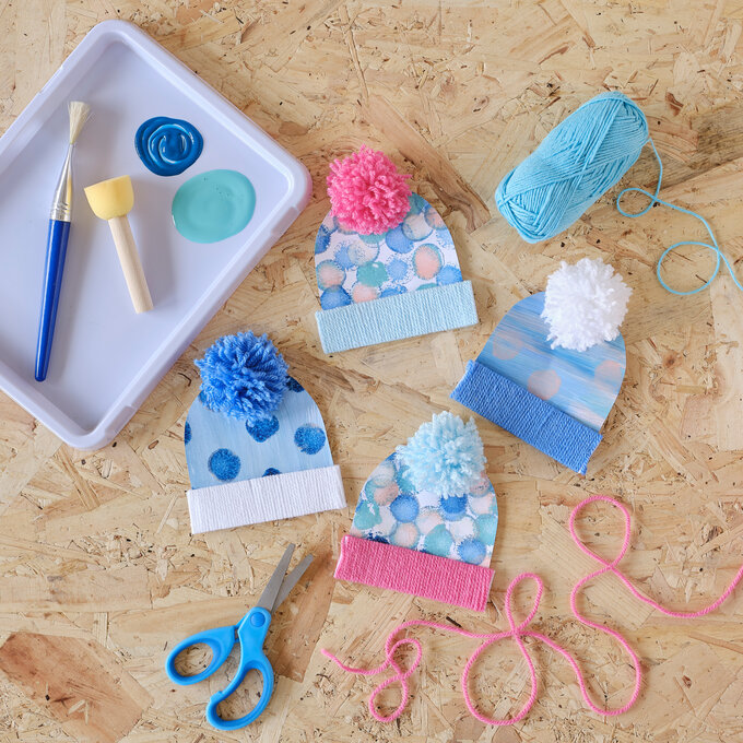 How to Make a Paper Winter Bobble Hat | Hobbycraft