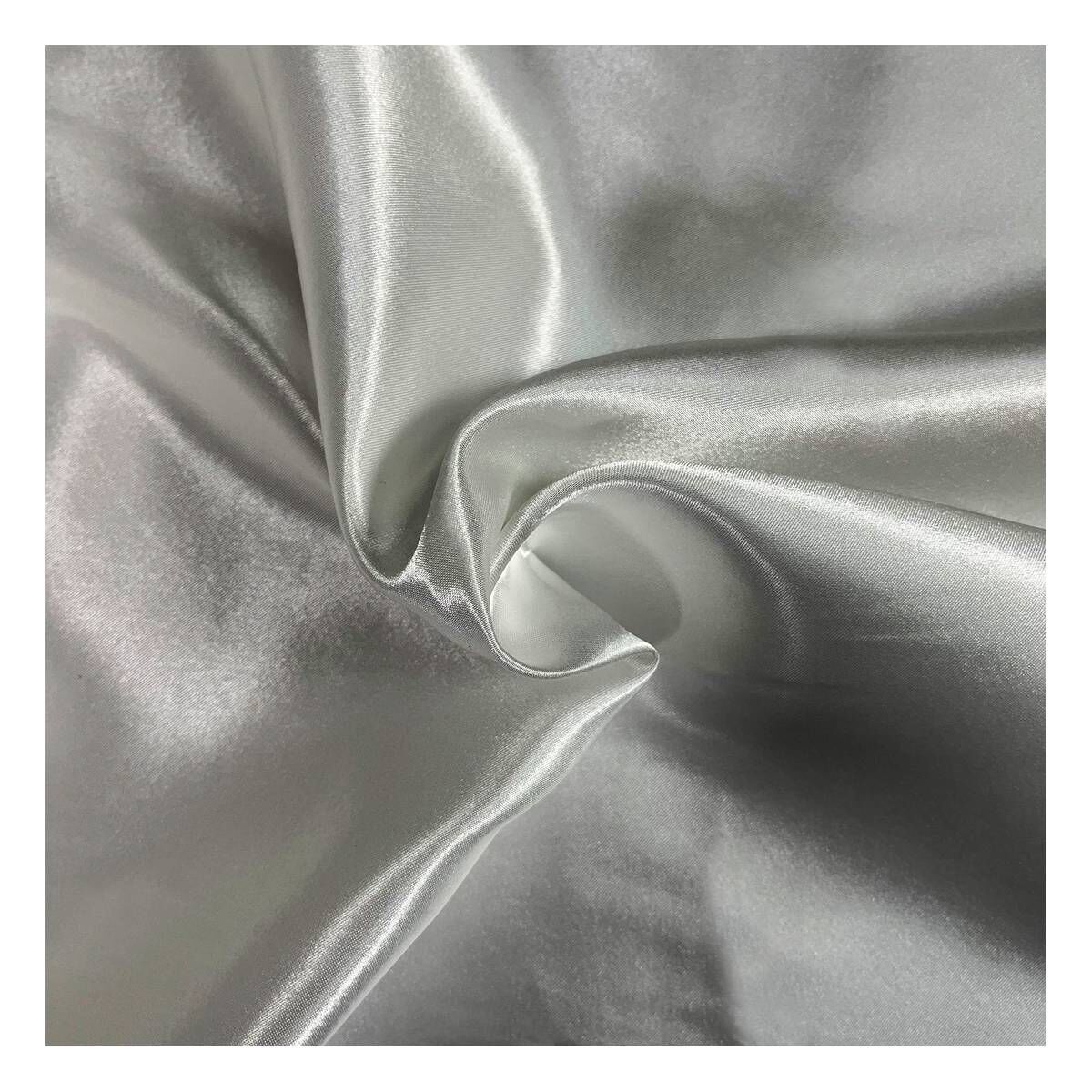 Ivory Silky Satin Fabric by the Metre | Hobbycraft
