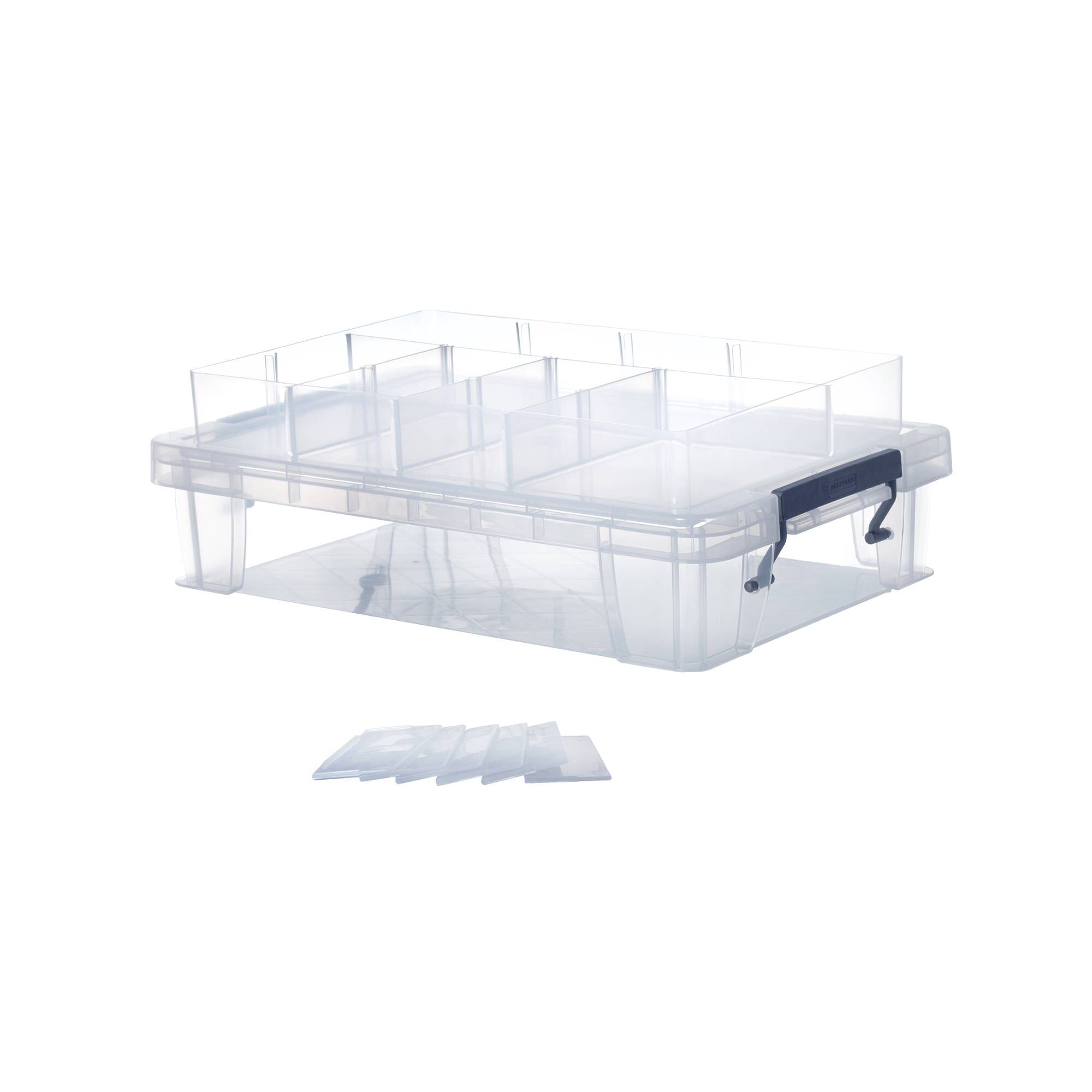 Whitefurze Allstore 5.5 Litre Clear Storage Box and Tray | Hobbycraft