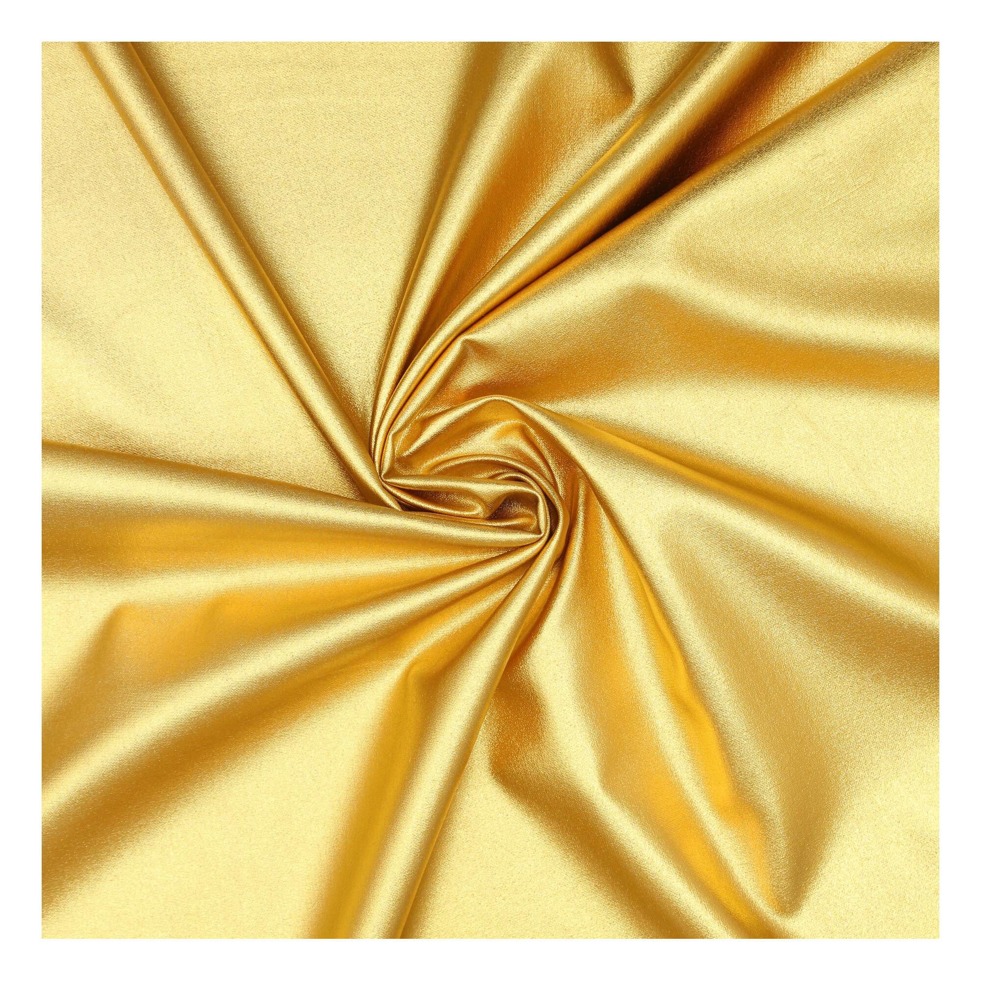 Gold Rayon Metallic Foil Fabric by the Metre | Hobbycraft