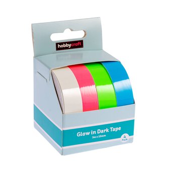 Glow in the Dark Tape 15mm x 3m 4 Pack | Hobbycraft