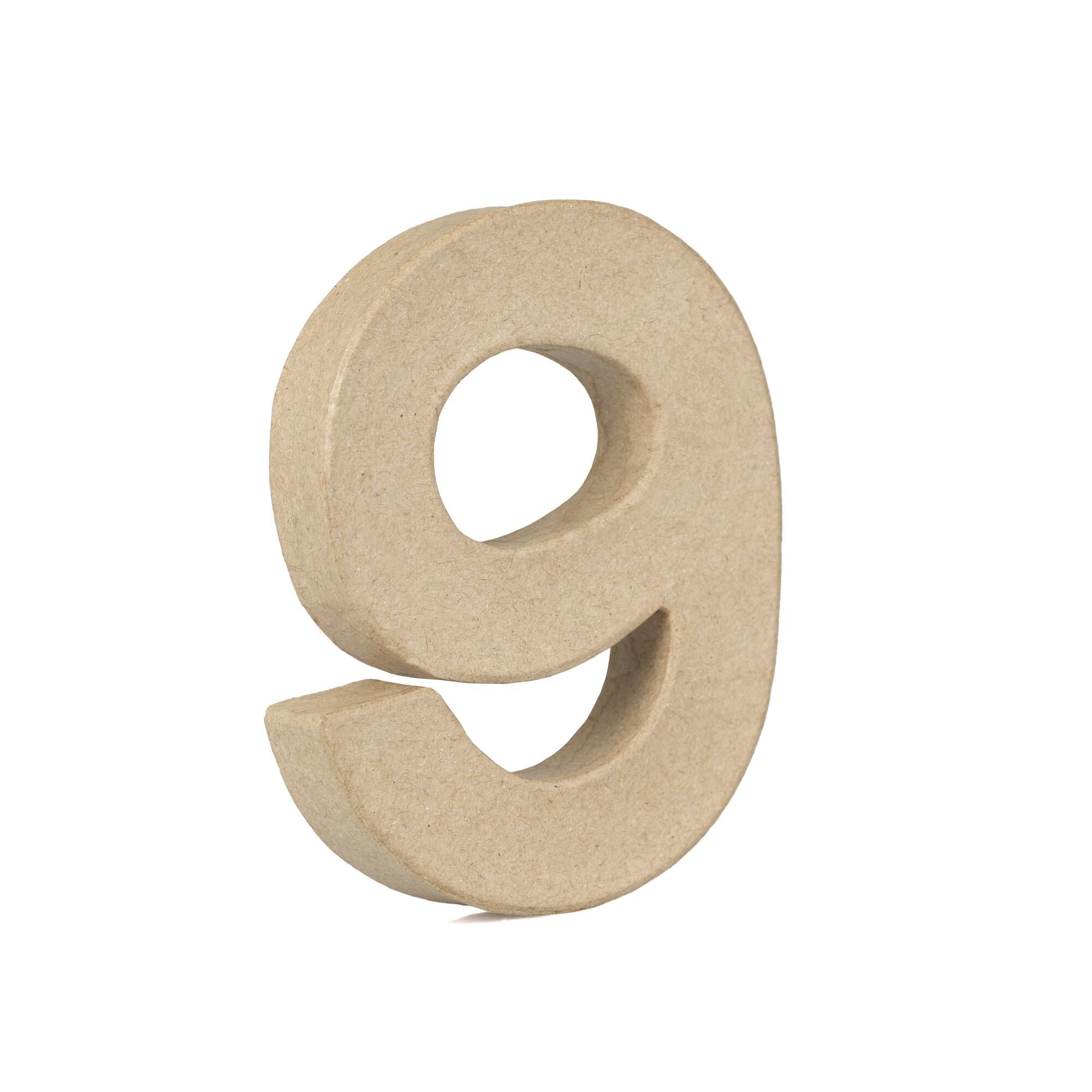 Mini Mache Number 9 10cm | Hobbycraft