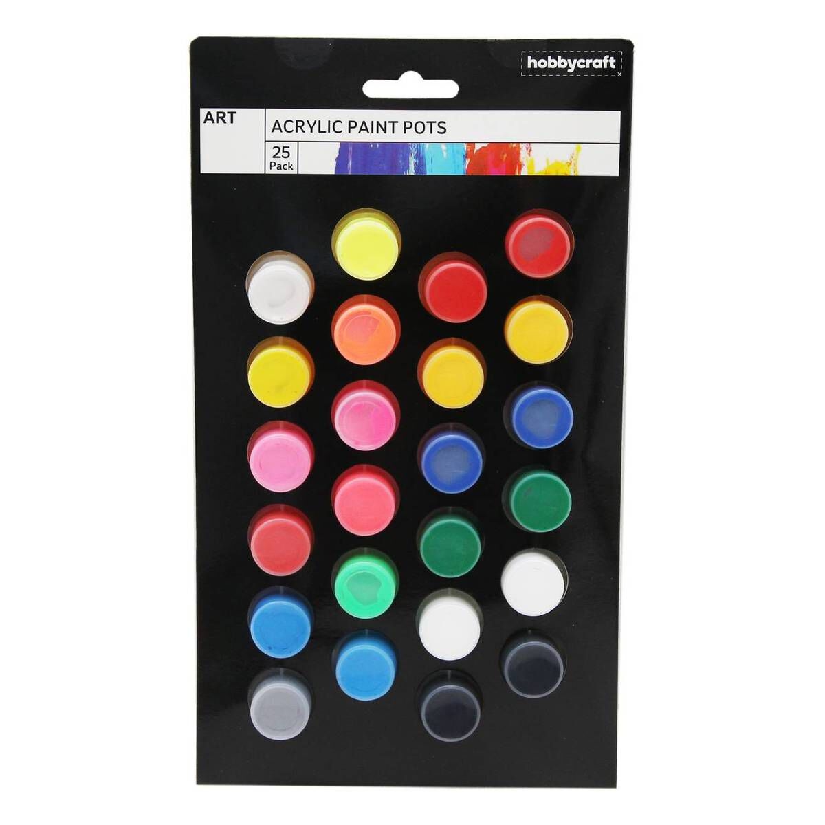 Acrylic Paint Pots 25 Pieces | Hobbycraft