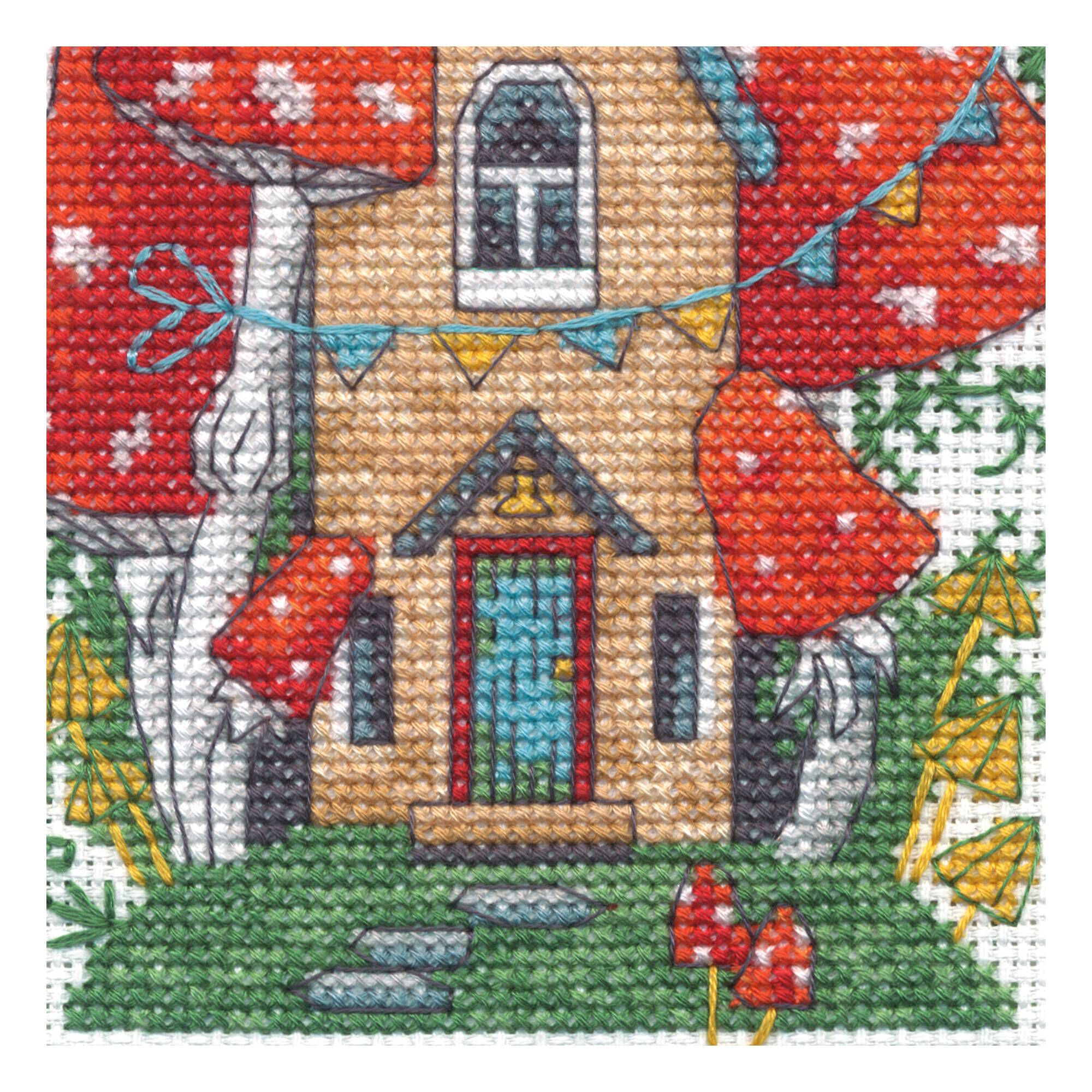 Dimensions Forest House Counted Cross Stitch Kit 14cm x 19cm | Hobbycraft