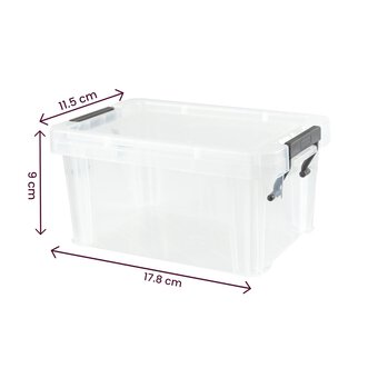 Whitefurze Allstore 1 Litre Clear Storage Box | Hobbycraft