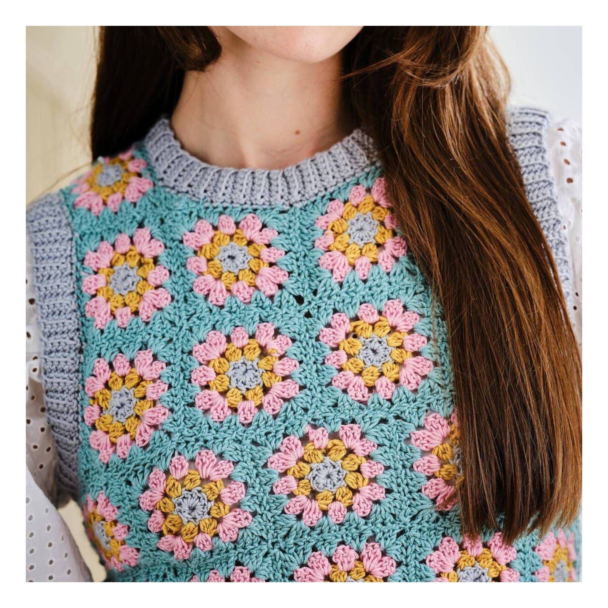 Knitcraft Crochet Flower Vest Digital Pattern 0298 | Hobbycraft