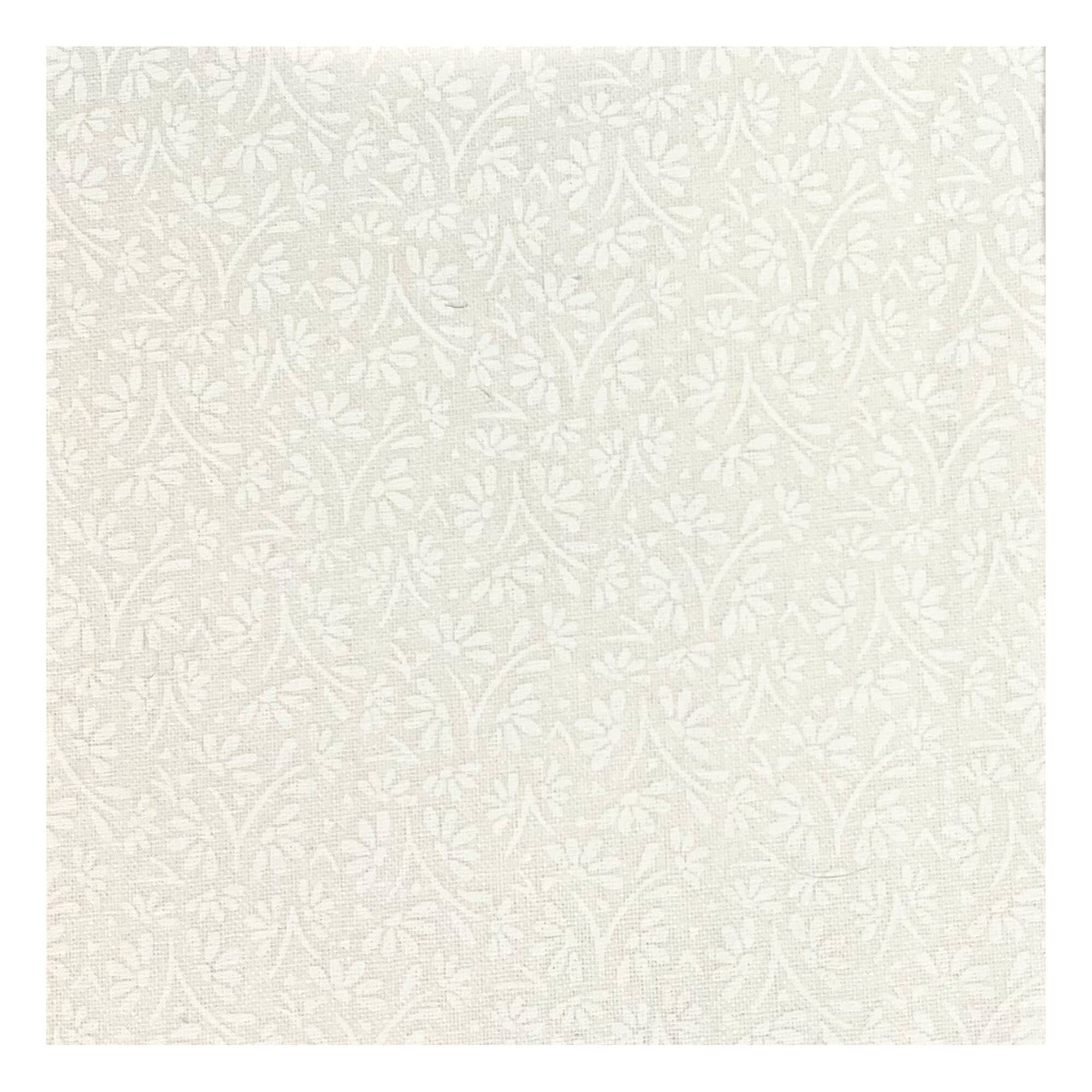 White Flower Stem Cotton Fabric by the Metre | Hobbycraft