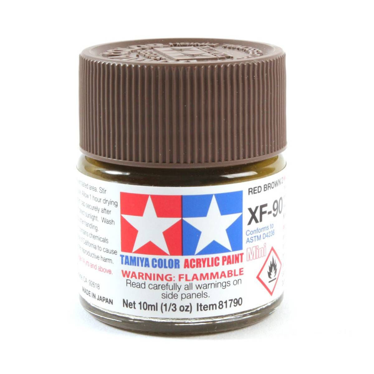 Tamiya Colour Red Brown Acrylic Paint 10ml (XF-90) | Hobbycraft