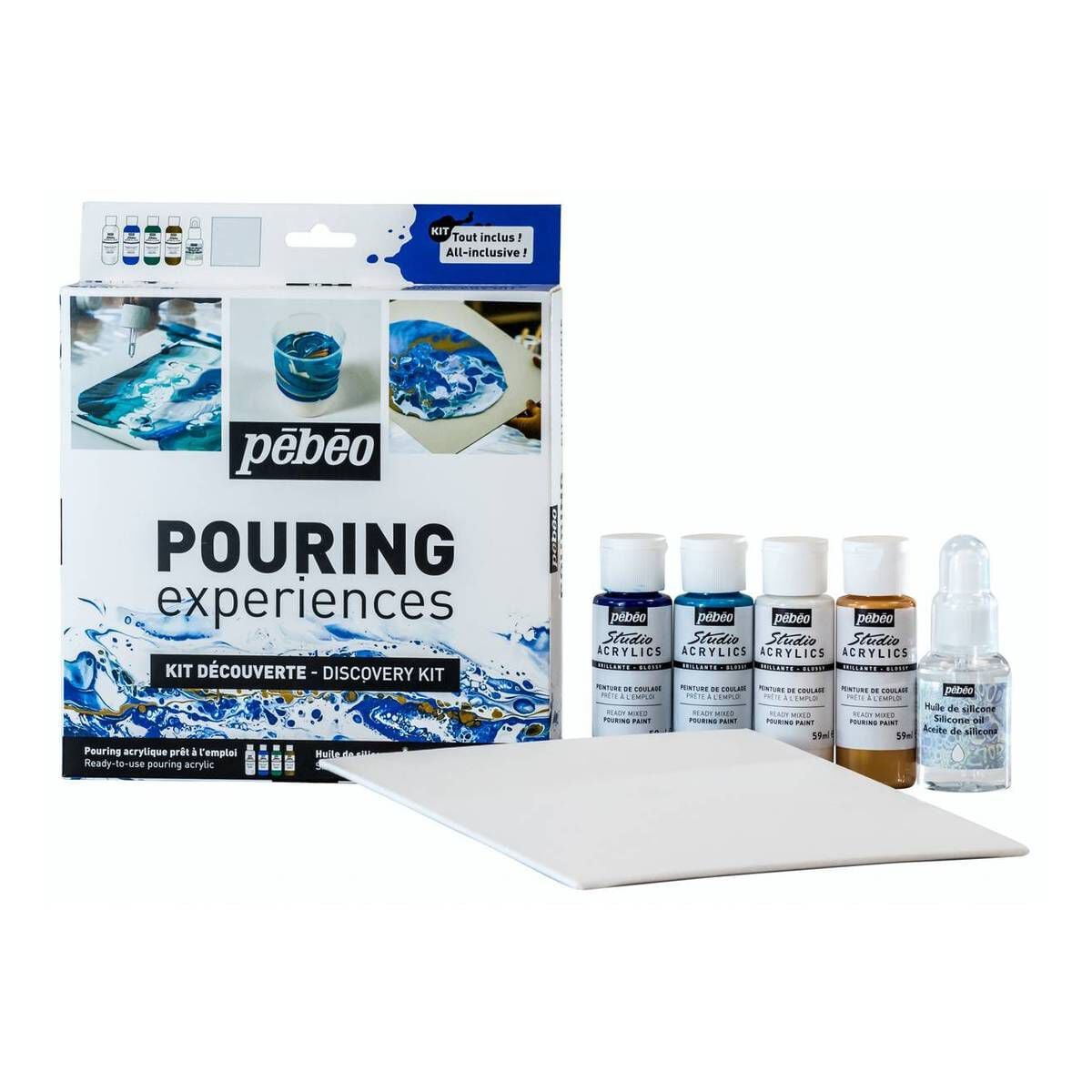 Pebeo Studio Acrylics Pouring Experiences Discovery Kit | Hobbycraft