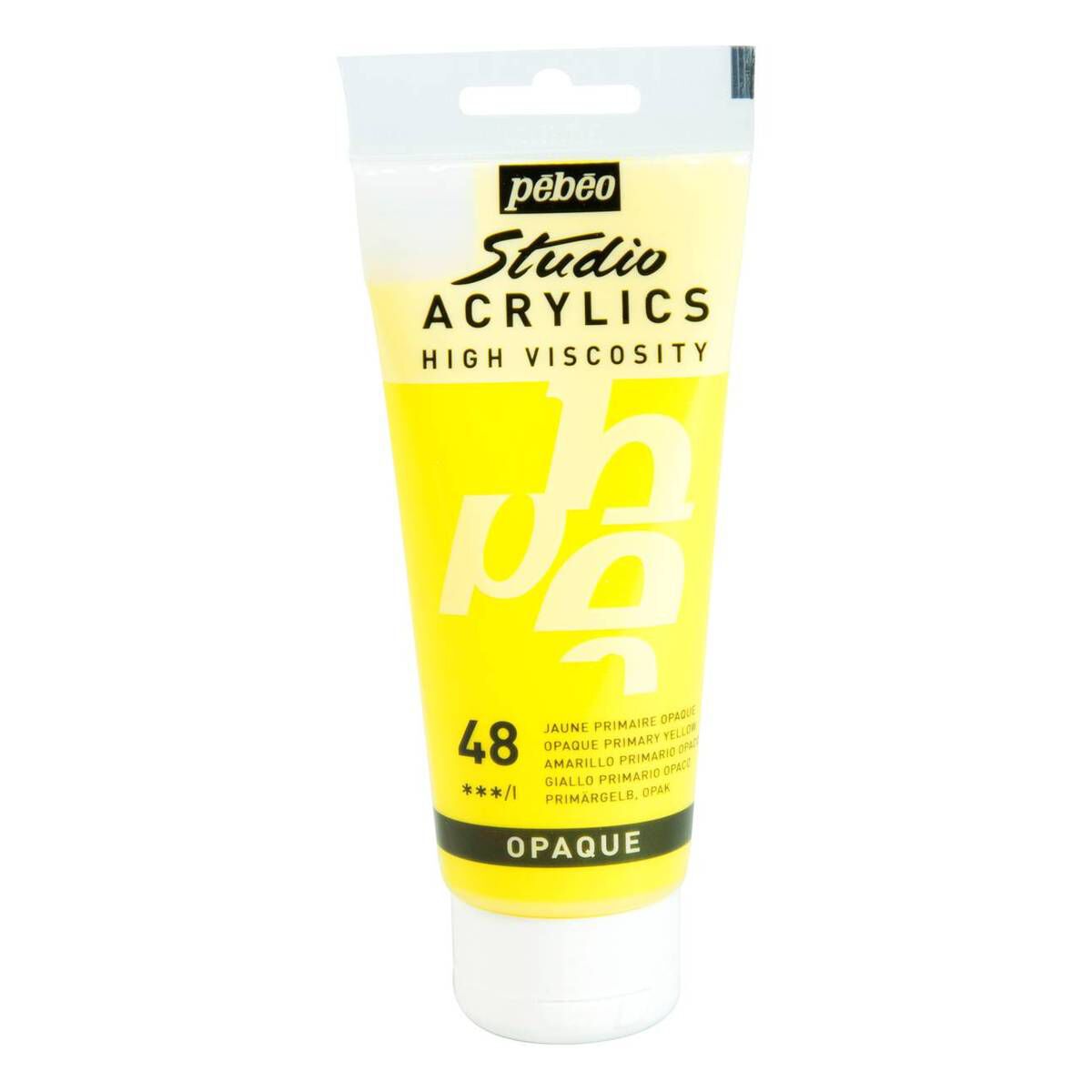 Pebeo Primary Yellow Studio Acrylic Paint 100ml | Hobbycraft