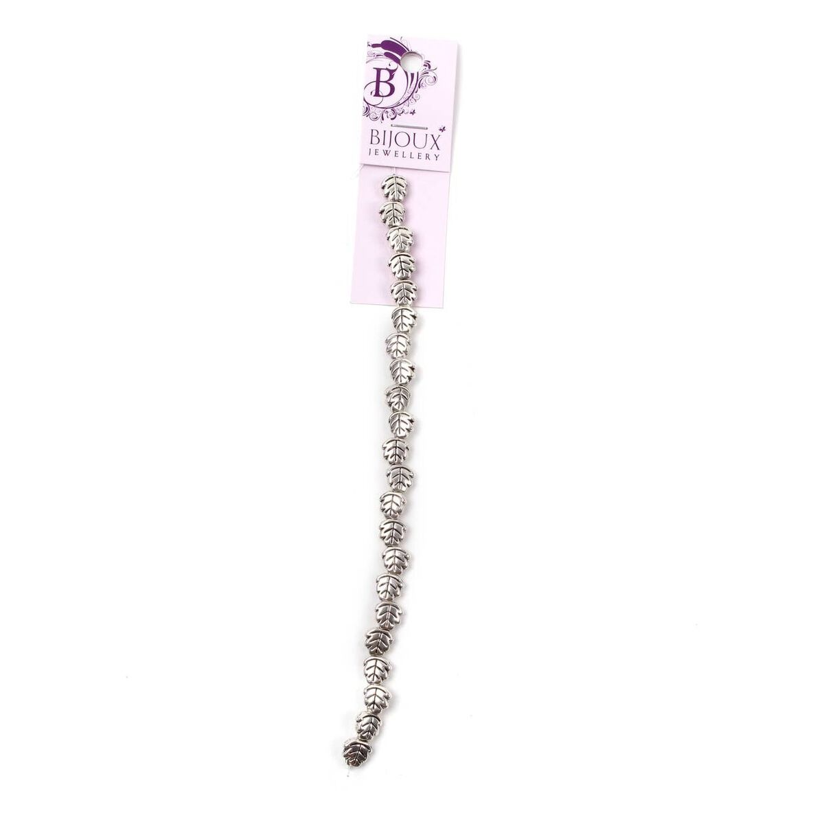 Antique Silver Alloy Leaf Bead String 22 Pieces | Hobbycraft
