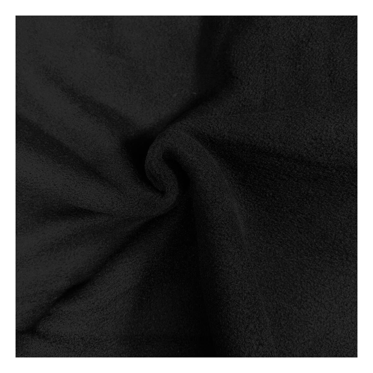 Black Polar Fleece Fabric by the Metre | Hobbycraft