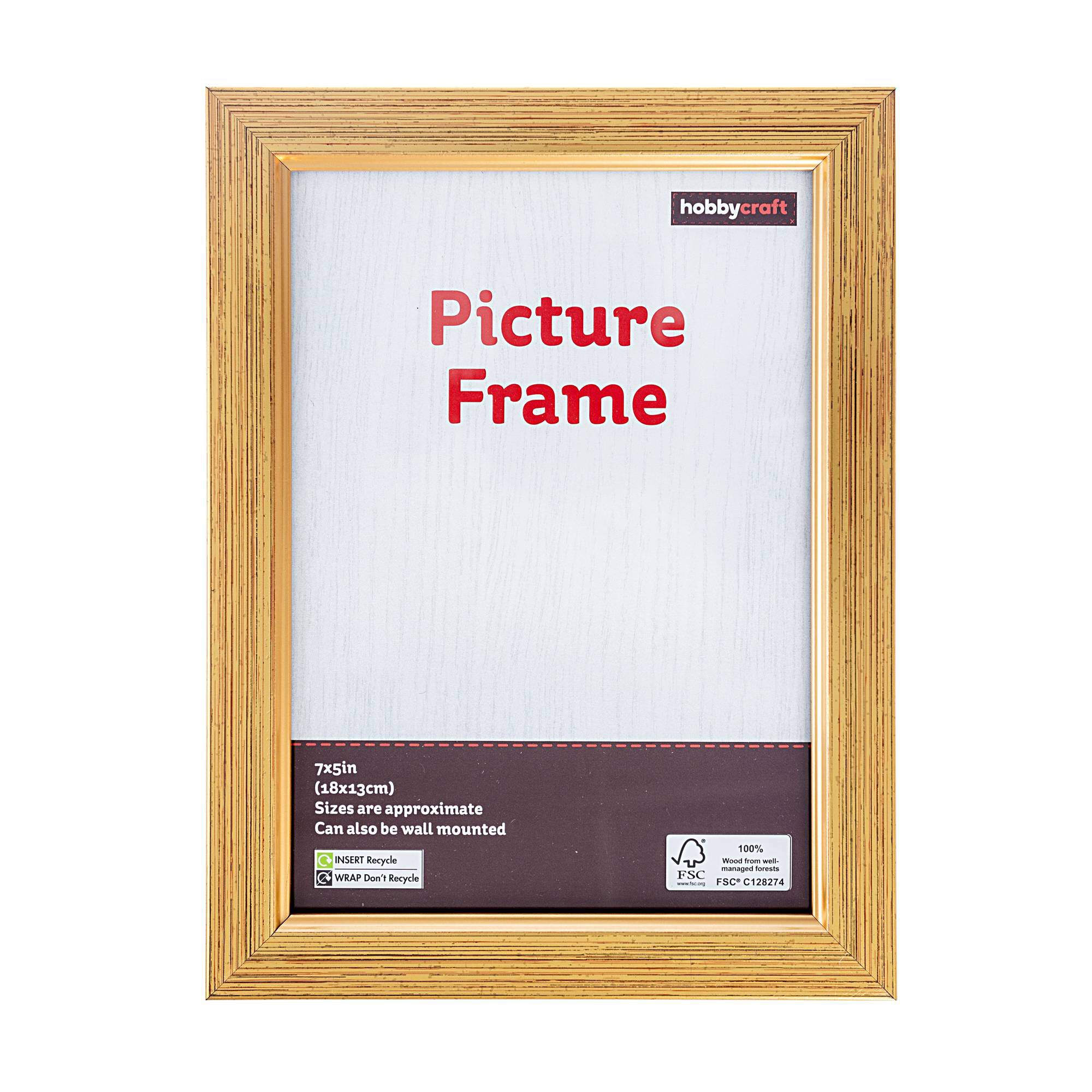 Gold Effect Picture Frame 18cm x 13cm | Hobbycraft