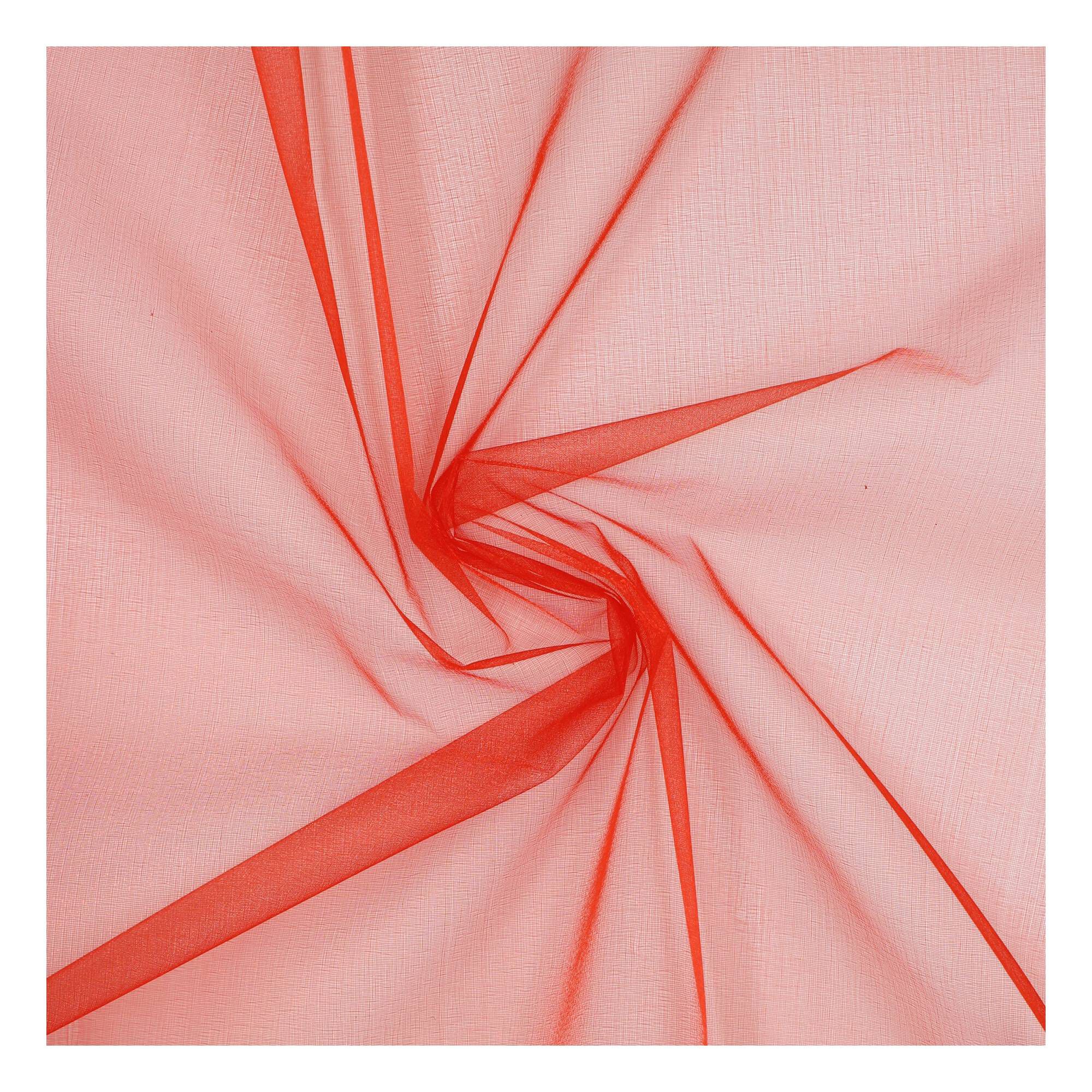 Red Crystal Organza Fabric by the Metre | Hobbycraft