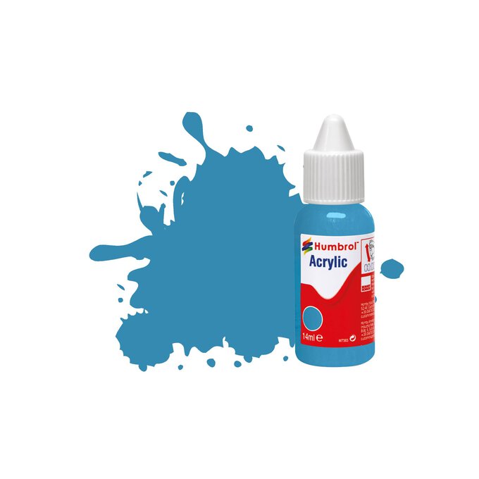 Humbrol 48 Mediterranean Blue Acrylic Gloss Paint Dropper 14ml | Hobbycraft