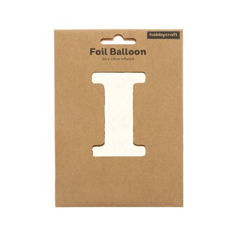 Extra Large Silver Foil Letter I Balloon | Hobbycraft