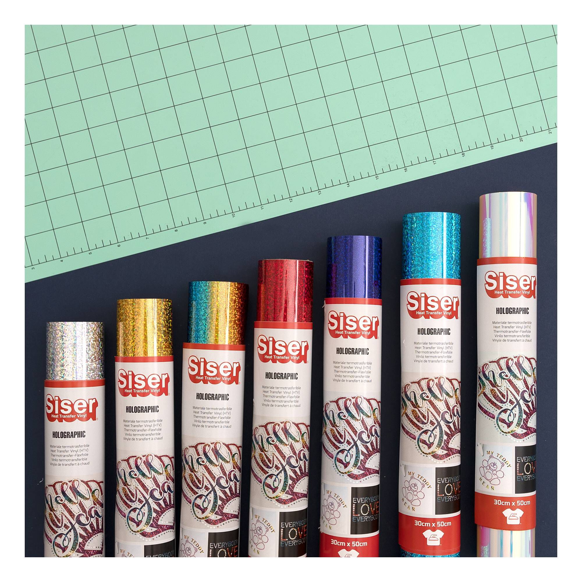 Siser Rainbow Holographic Heat Transfer Vinyl 30cm x 50cm | Hobbycraft