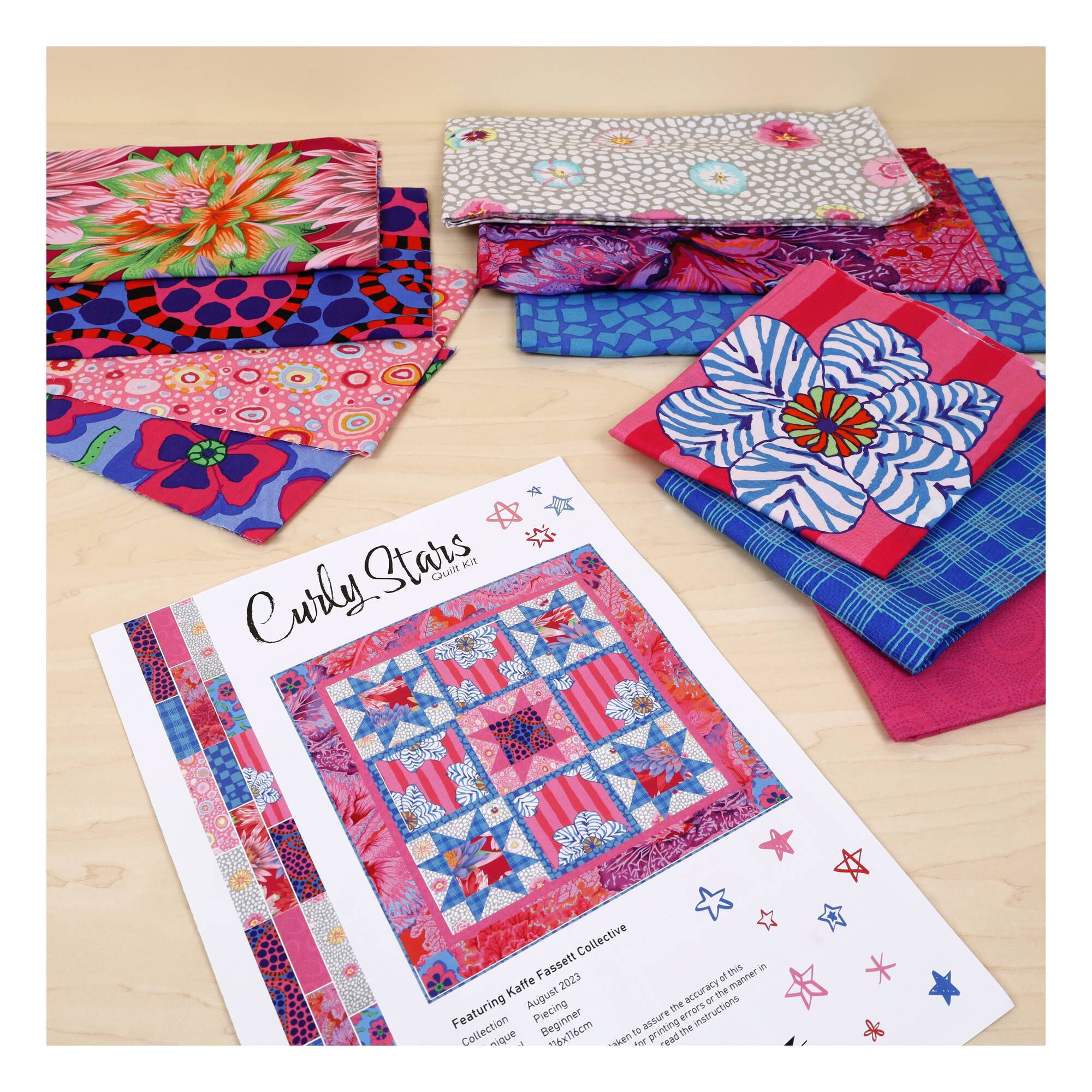 Kaffe Fassett Curly Stars Quilt Kit | Hobbycraft