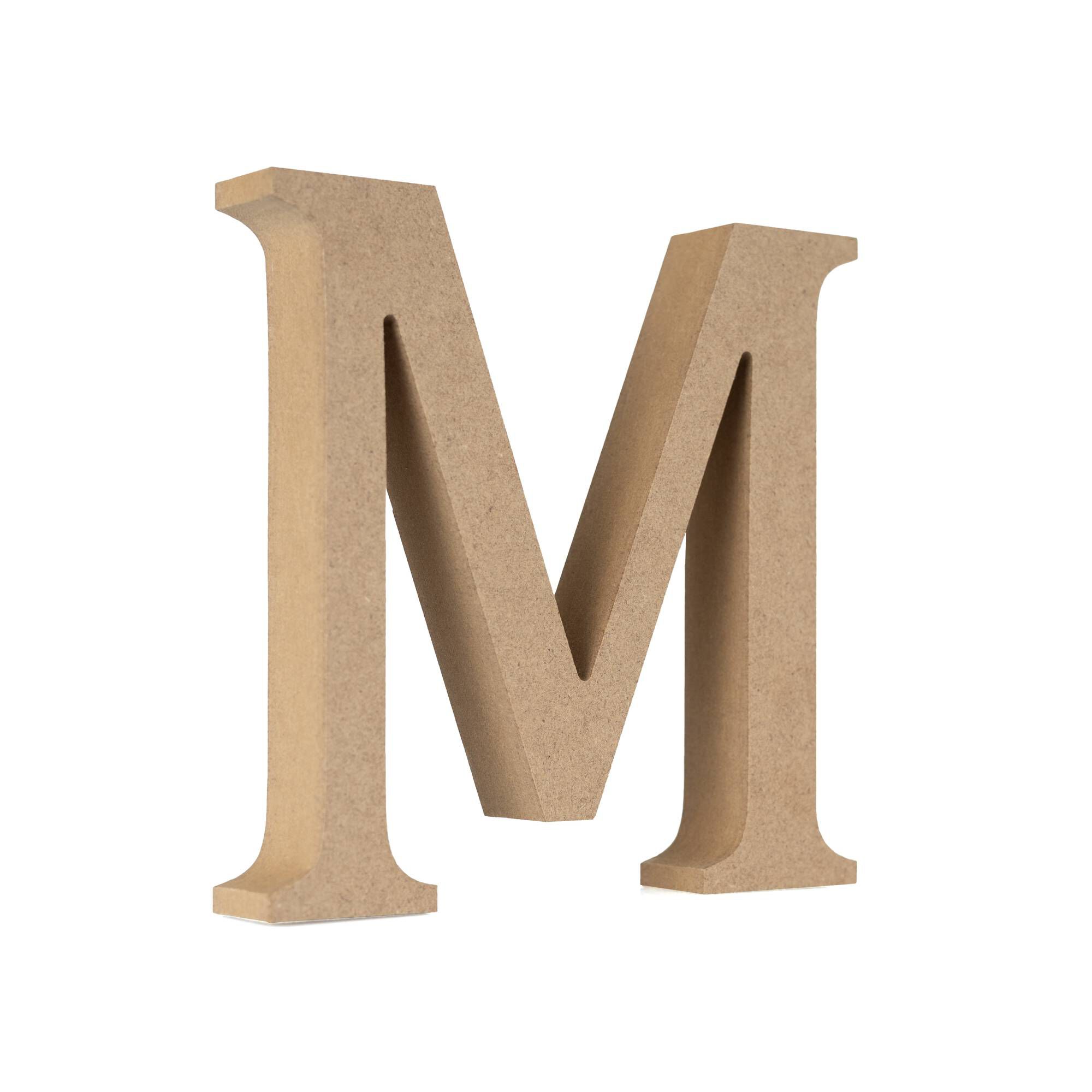 MDF Wooden Letter M 13cm | Hobbycraft