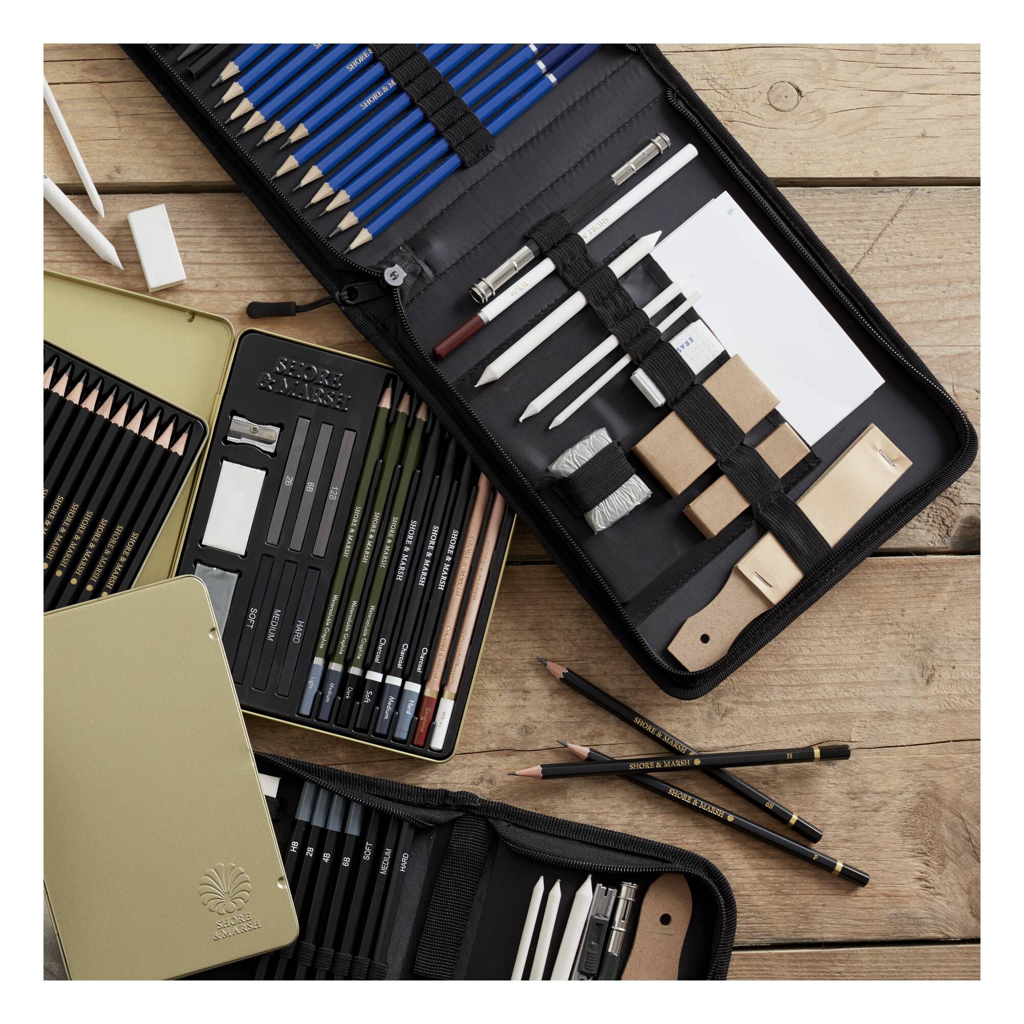 Shore & Marsh Travel Sketching Set 35 Pieces | Hobbycraft