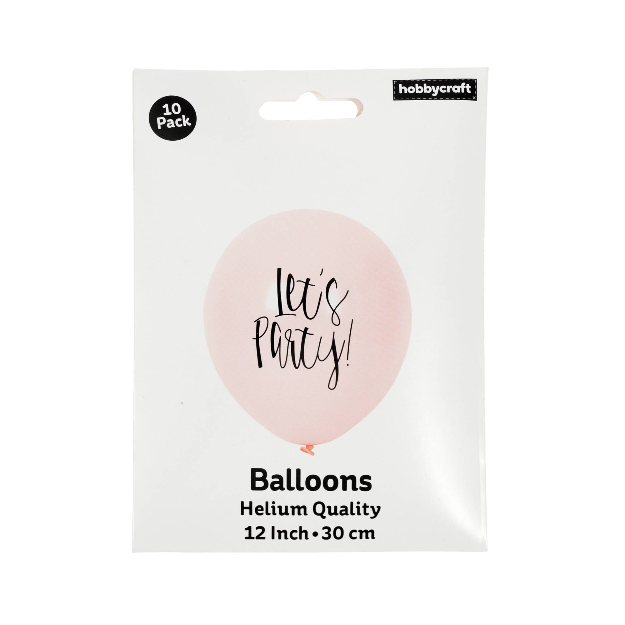 Pink Let’s Party Latex Balloons 10 Pack | Hobbycraft