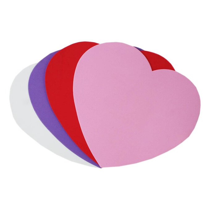 Heart Foam Sheets 4 Pack | Hobbycraft