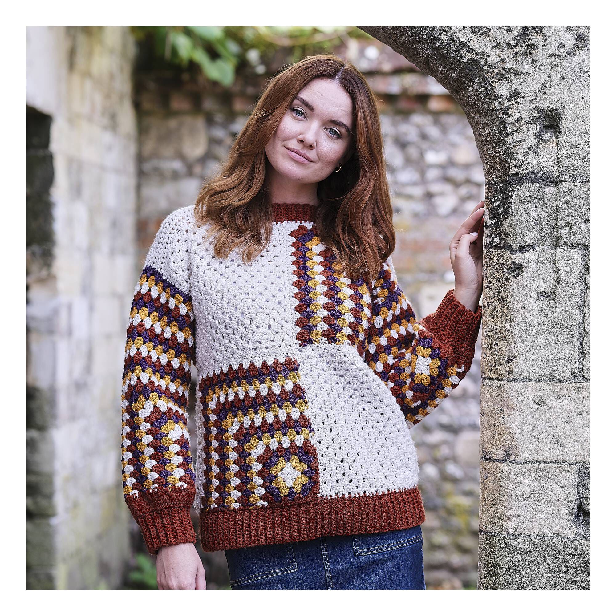 Knitcraft Granny Square Jumper Digital Pattern 0354 | Hobbycraft