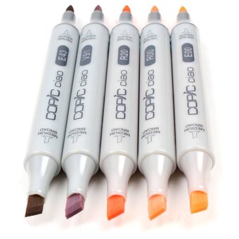 Copic Ciao Twin Tip Skin Tone Markers 6 Pack | Hobbycraft
