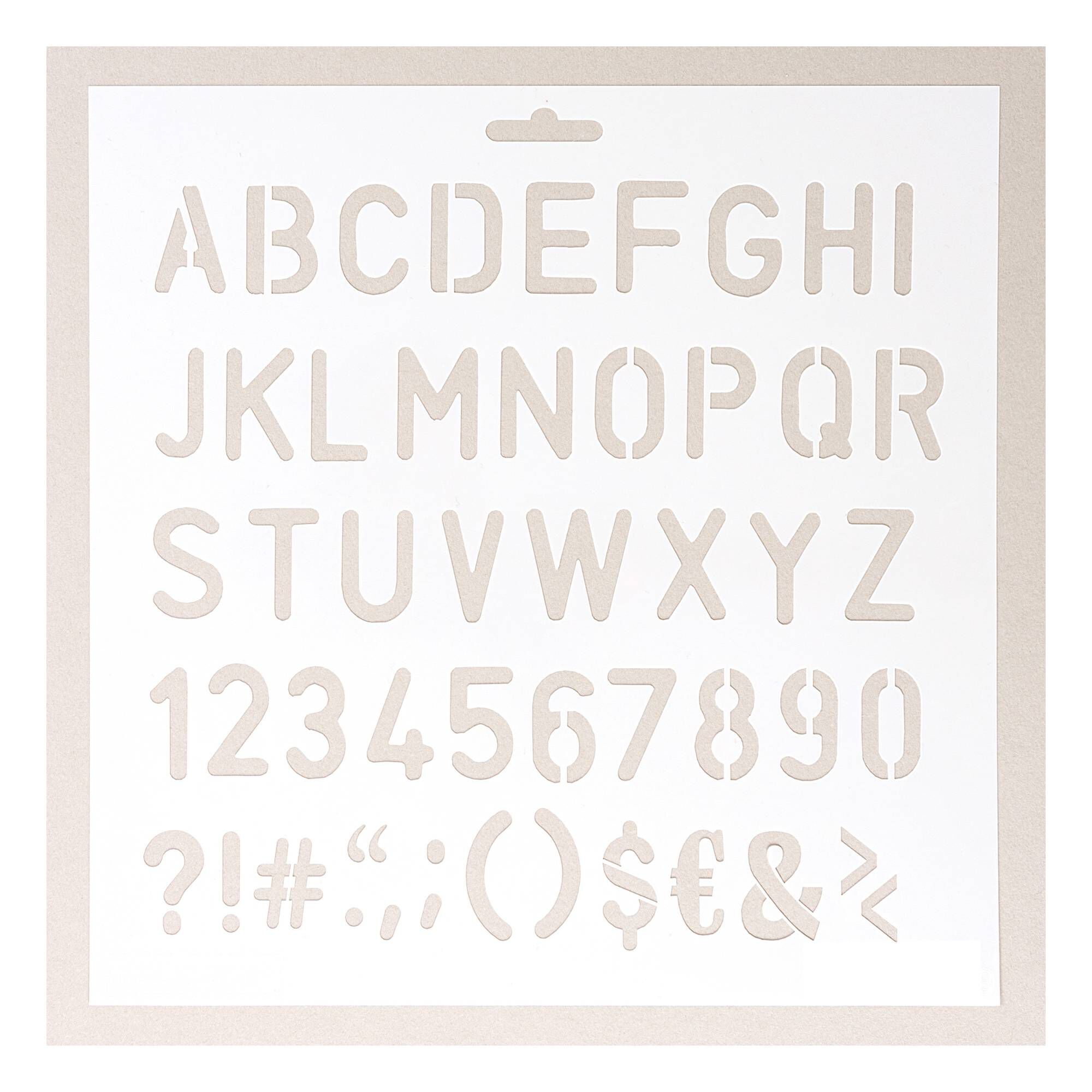 Alphabet Stencil 25cm x 25cm | Hobbycraft