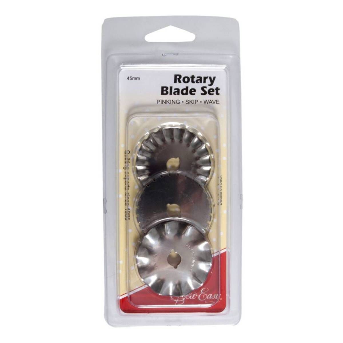 Sew Easy Pinking Skip and Wave Rotary Cutter Blades 3 Pack | Hobbycraft