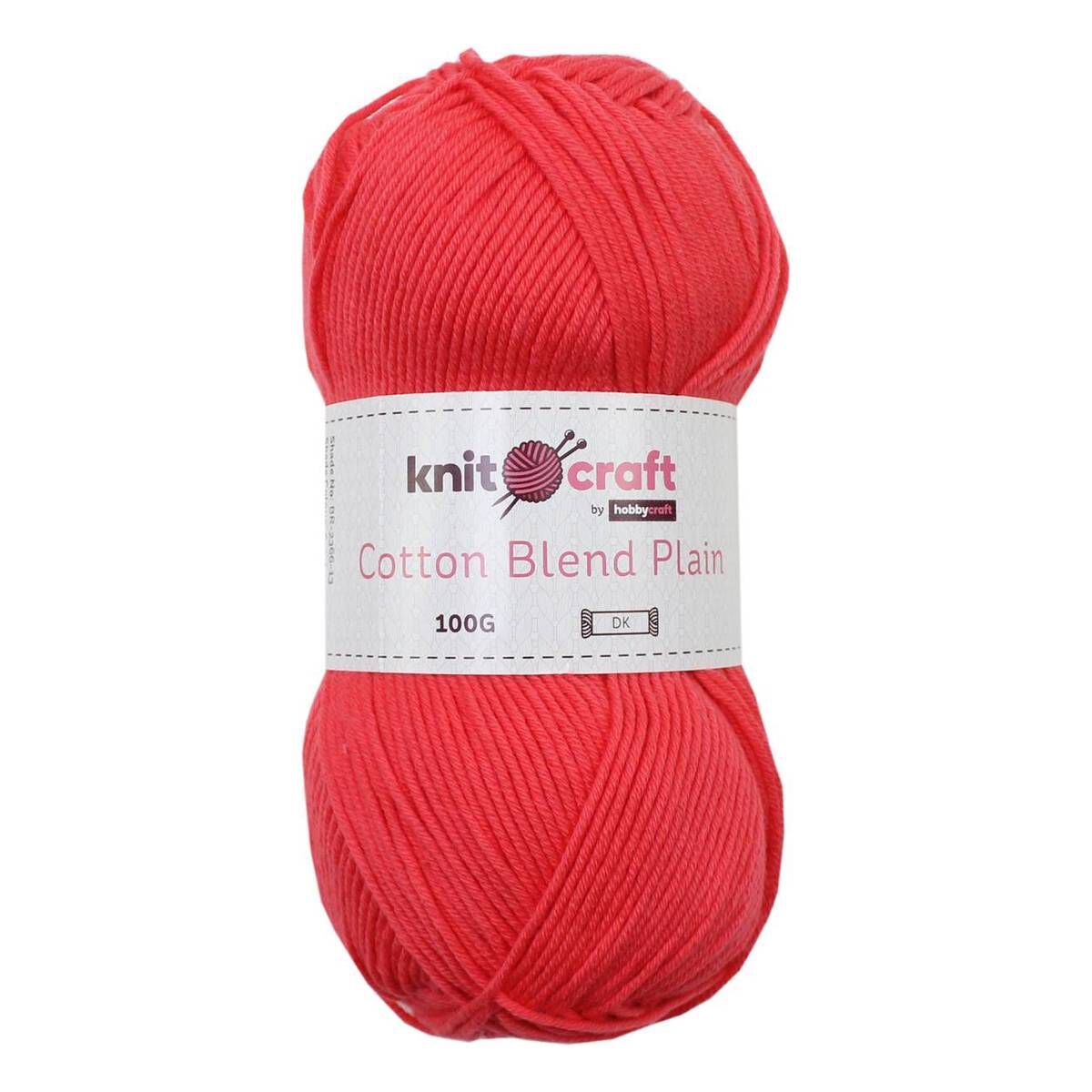 Knitcraft Coral Cotton Blend Plain DK Yarn 100g | Hobbycraft