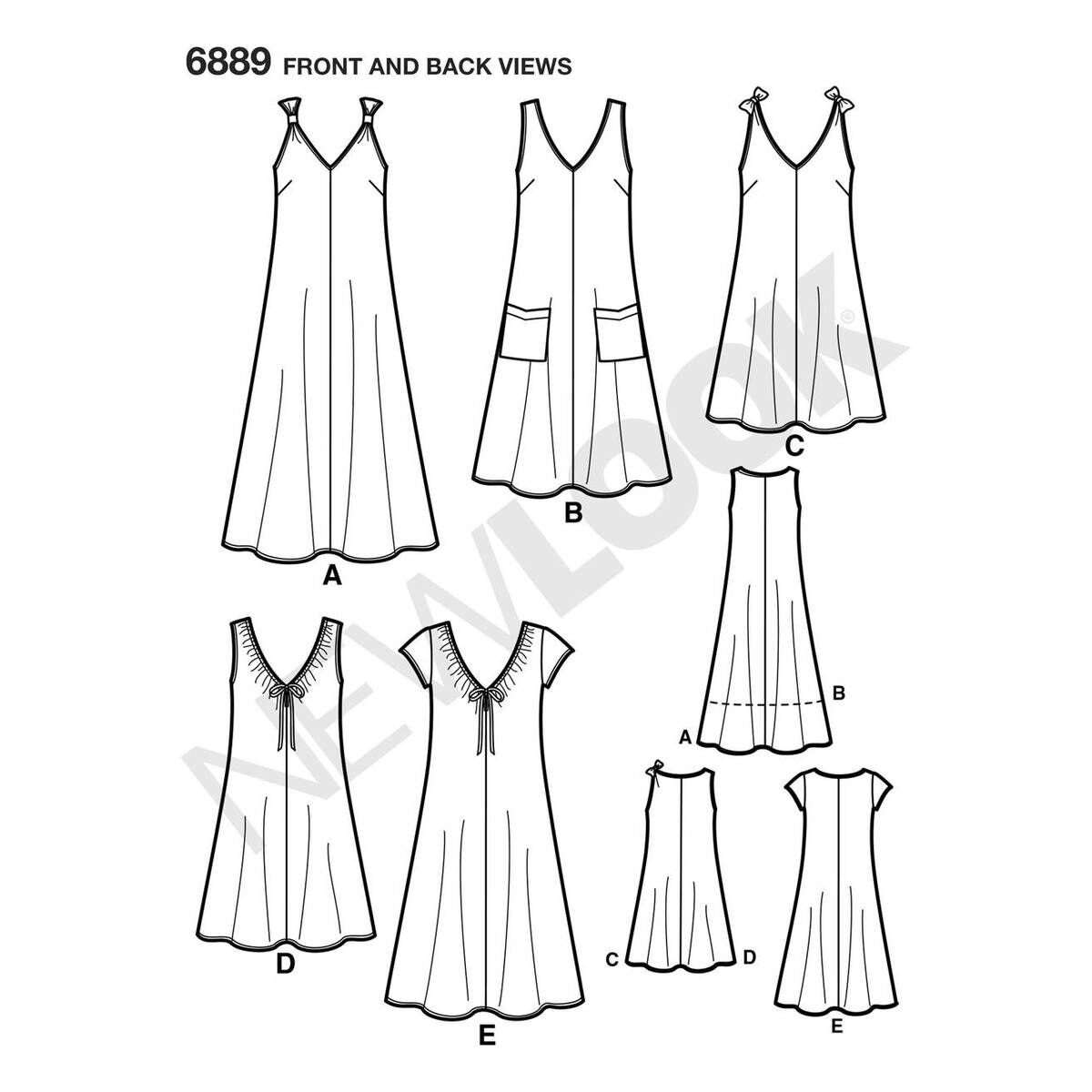New Look Women's Dress Sewing Pattern 6889 | Hobbycraft